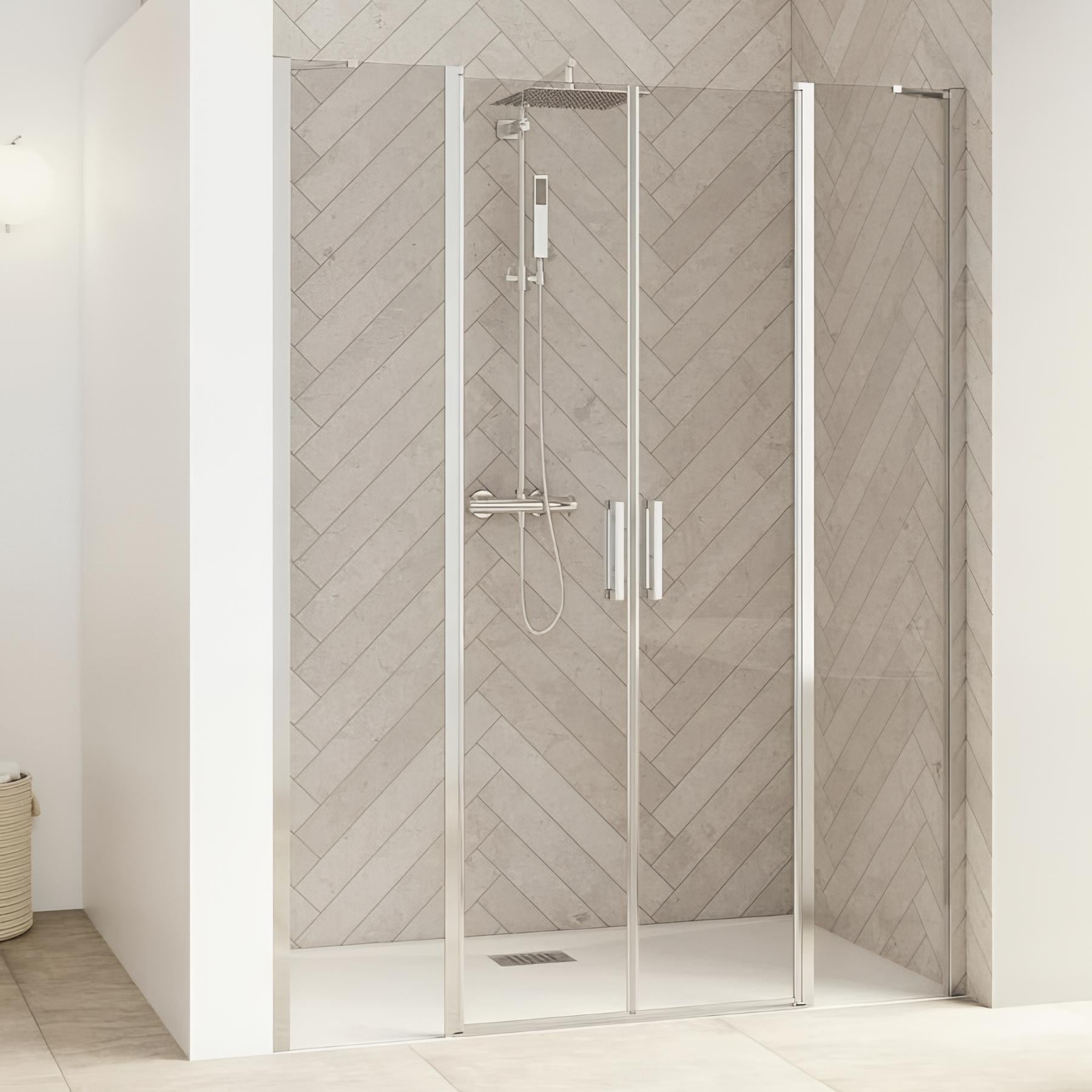 Porte de douche 2 battants SMART Design XXL sans seuil (conforme PMR) L ...
