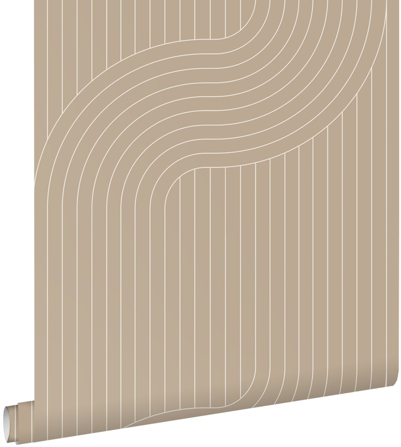 Papier peint lignes graphiques sable beige - 50 x 900 cm - ESTAhome ...