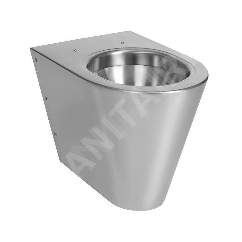 Sanela WC en inox - Cuvette de toilette sur pied, anti-vandalisme, inox ...