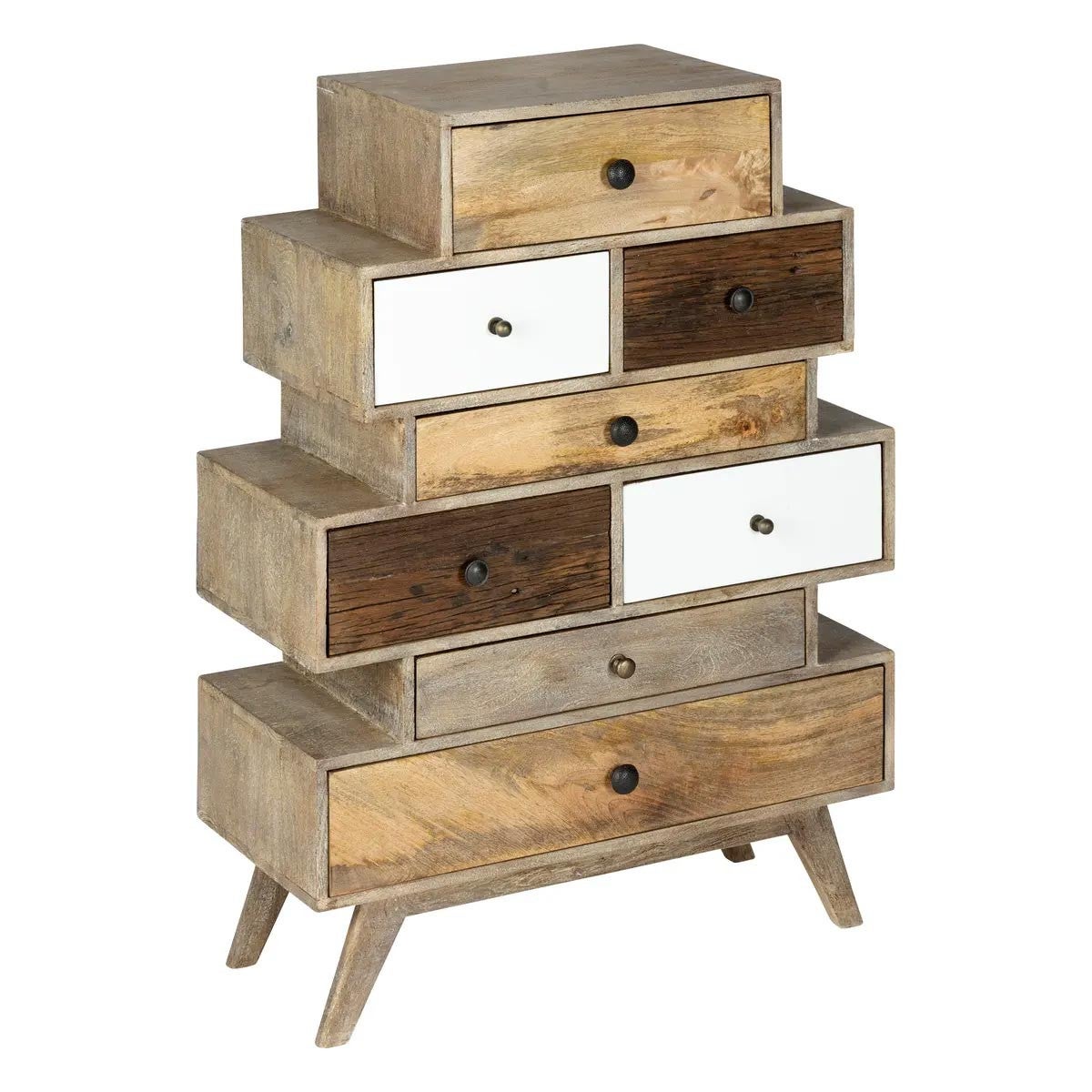 Commode Design 8 Tiroirs "Koval" 107cm Naturel | Leroy Merlin
