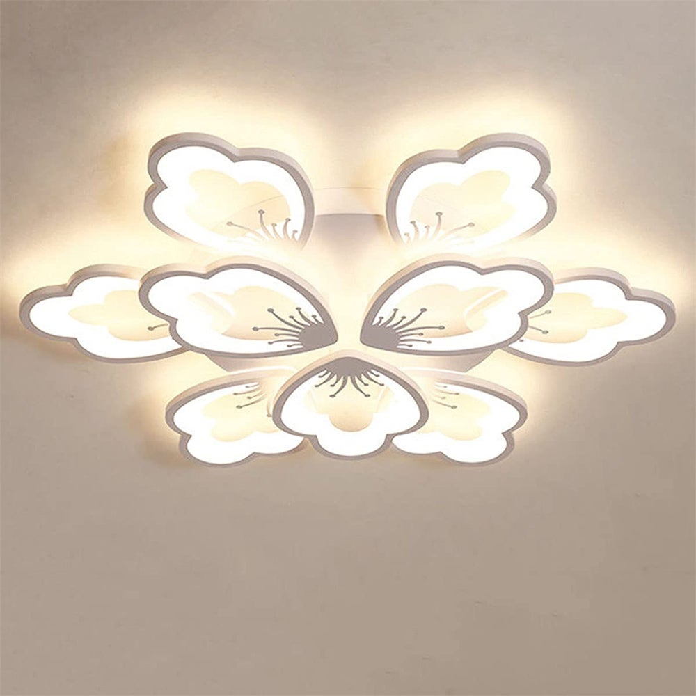 Plafonnier LED moderne, plafonnier LED, design floral, pour salon ...