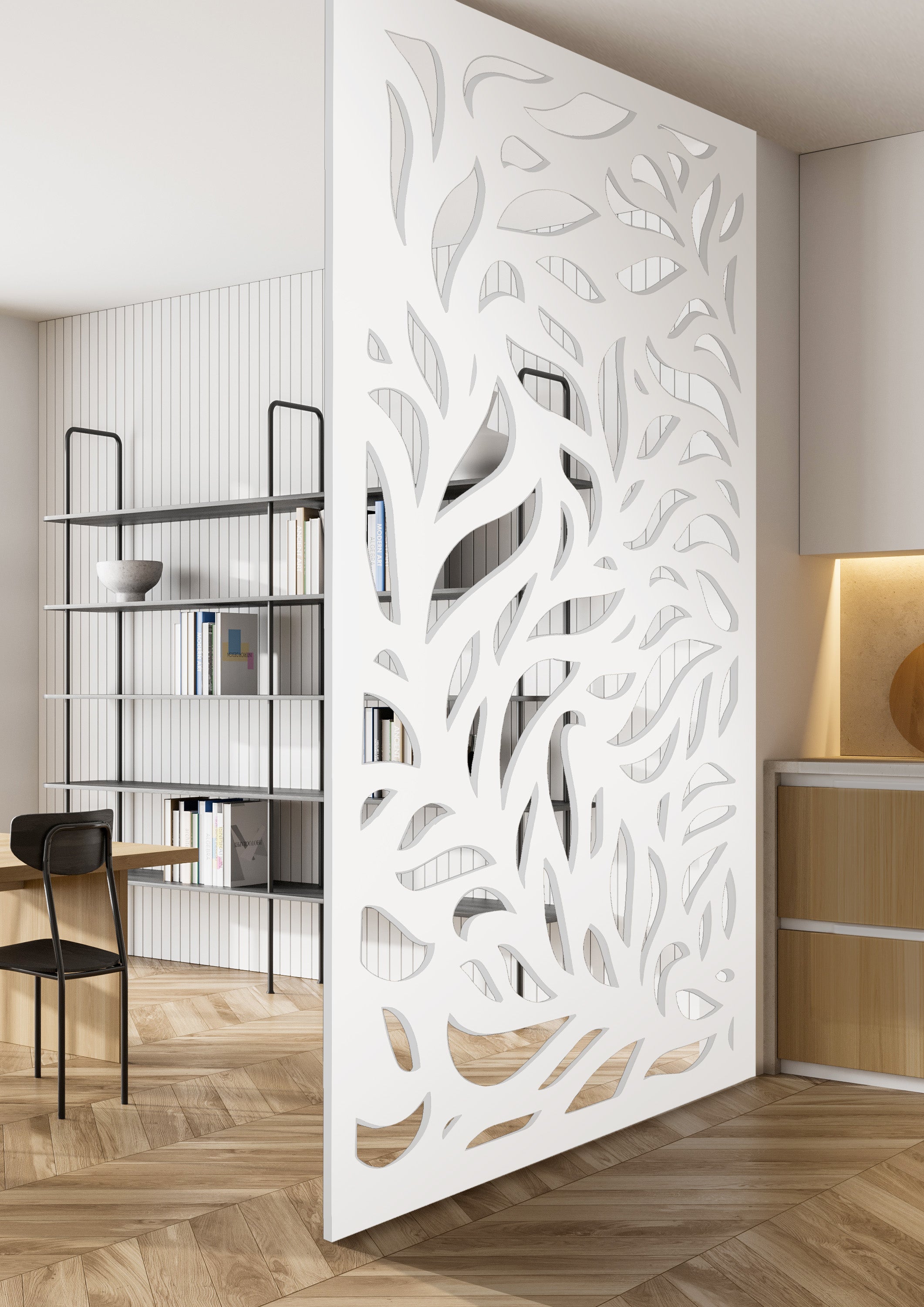 CLOISON DE SEPARATION: TYPE Claustra décorative NINON PVC BLANC L.80 x ...