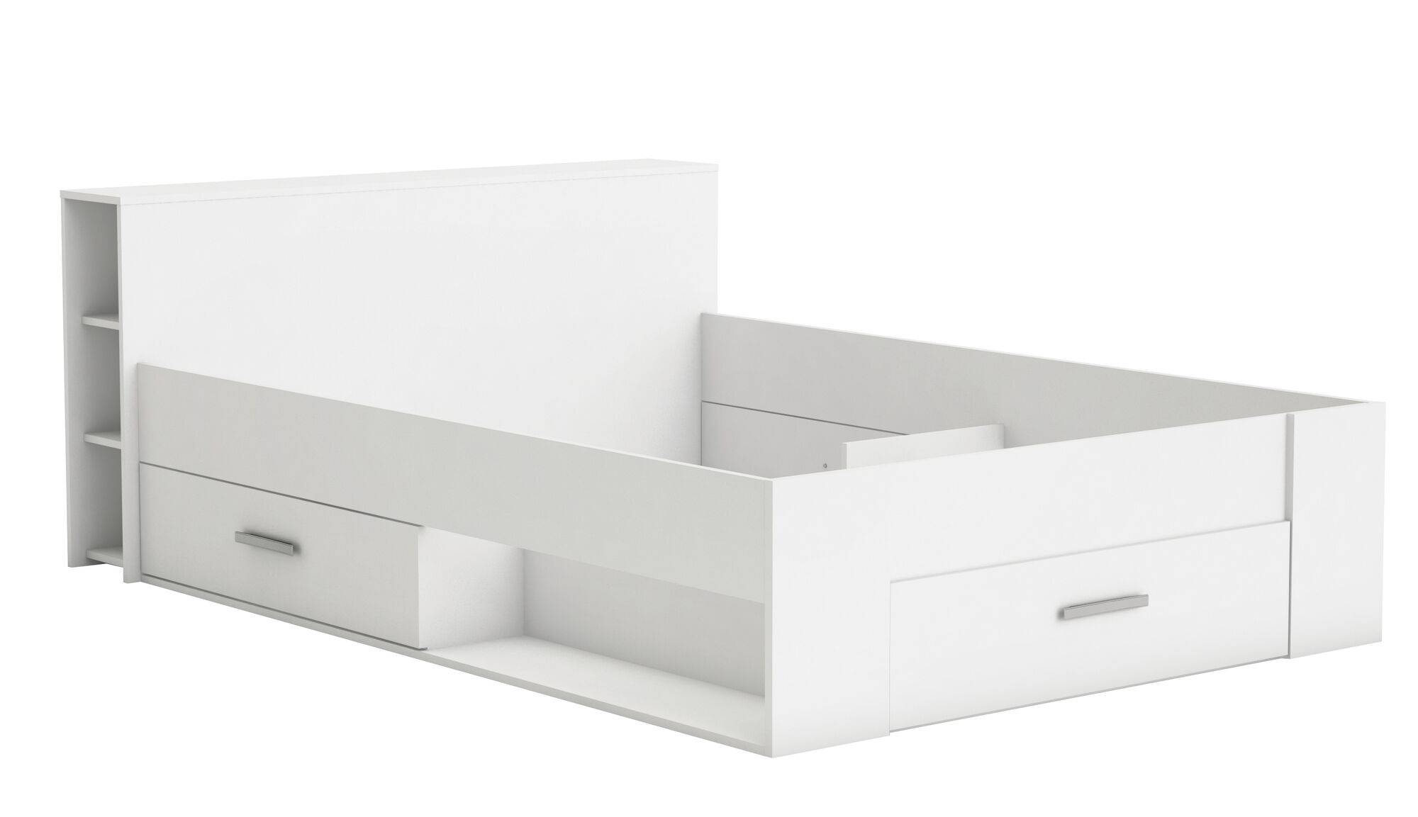 Lit rangement Dana-160 x 200 cm-Blanc | Leroy Merlin