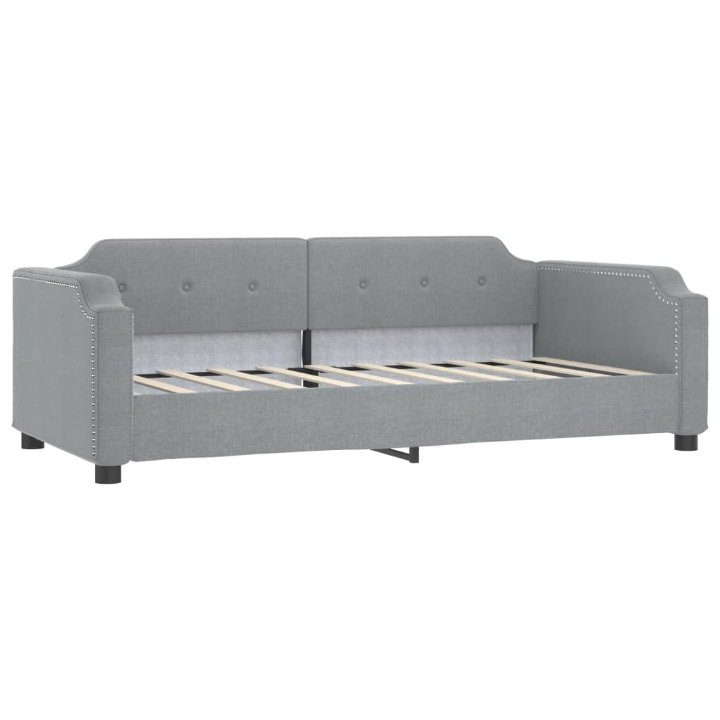 Lit simple | Lit de repos gris clair 90x200 cm Tissu CFW52171 | Leroy ...