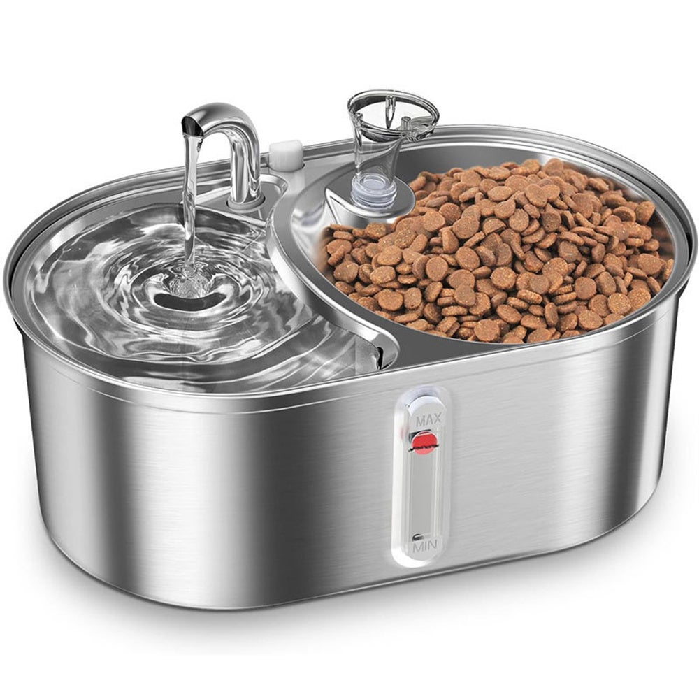 Fuente 2 en 1 Agua y Comida para Gatos y Perros de 3L, Triple ...