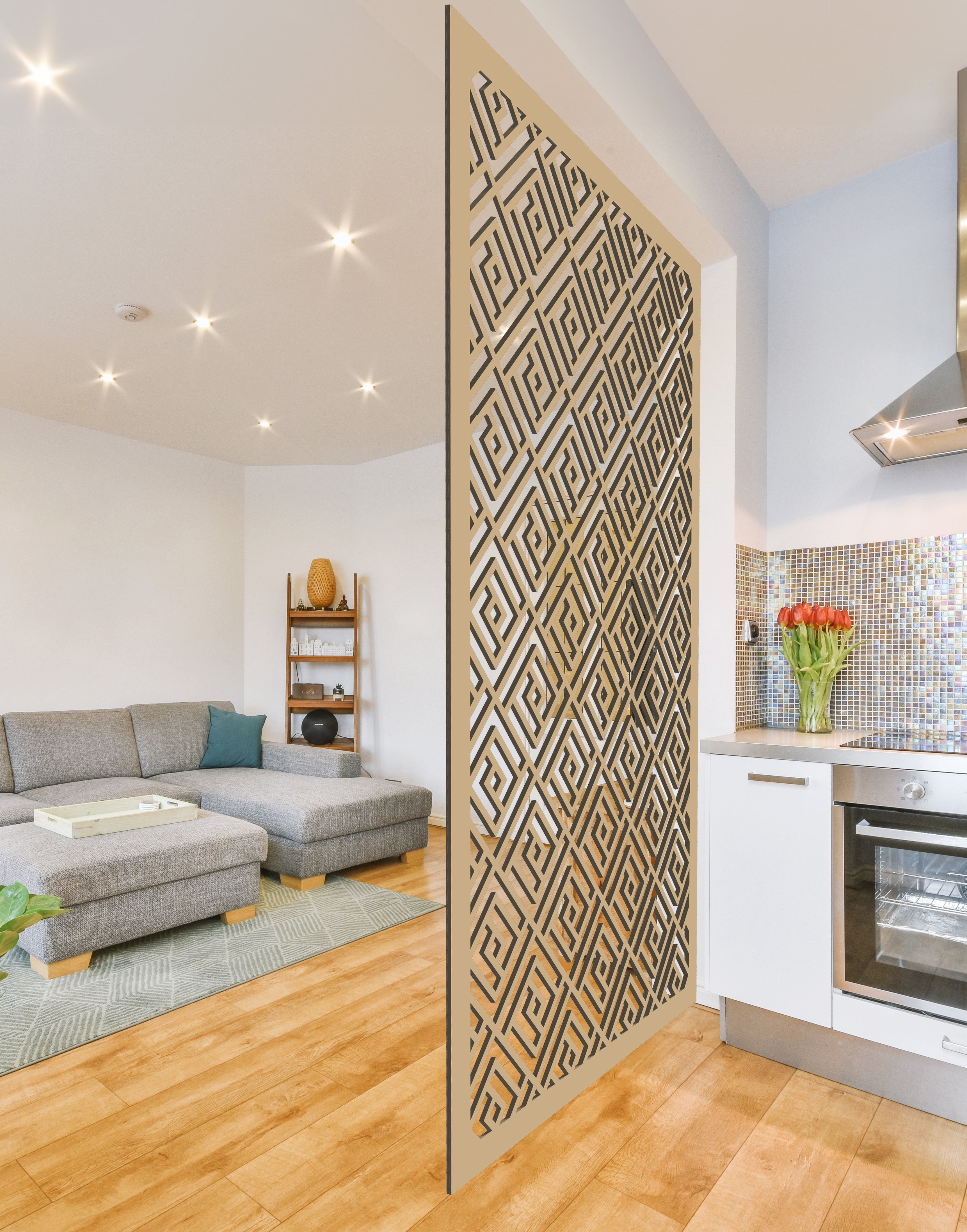 CLOISON DE SÉPARATION BOIS TYPE Claustra décorative TAMAO MDF H.160 x L.100 x P.3 cm | Leroy Merlin