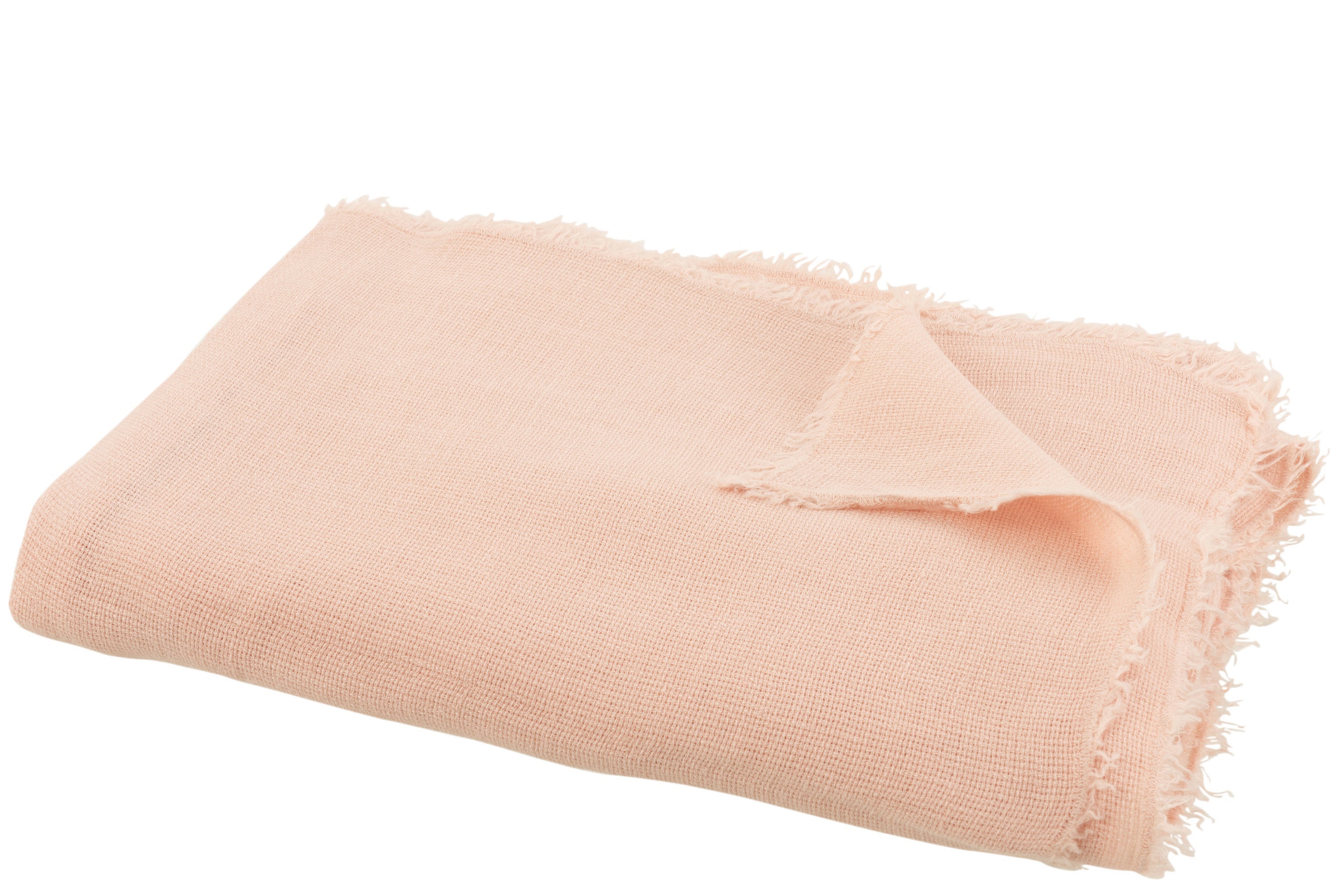 Plaid uni coton/lin rose | Leroy Merlin