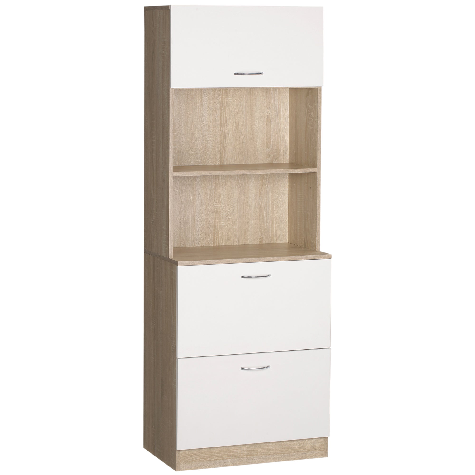 Buffet de cuisine armoire de cuisine multi-rangements 2 tiroirs 1 ...