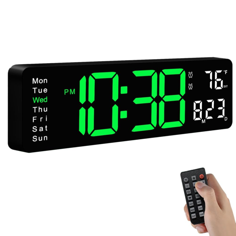 Reloj pared，Reloj de pared digital de pantalla grande con control ...