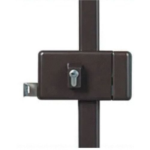 Serrure 3 points profil européen horizontale tirage V5 marron droite ...