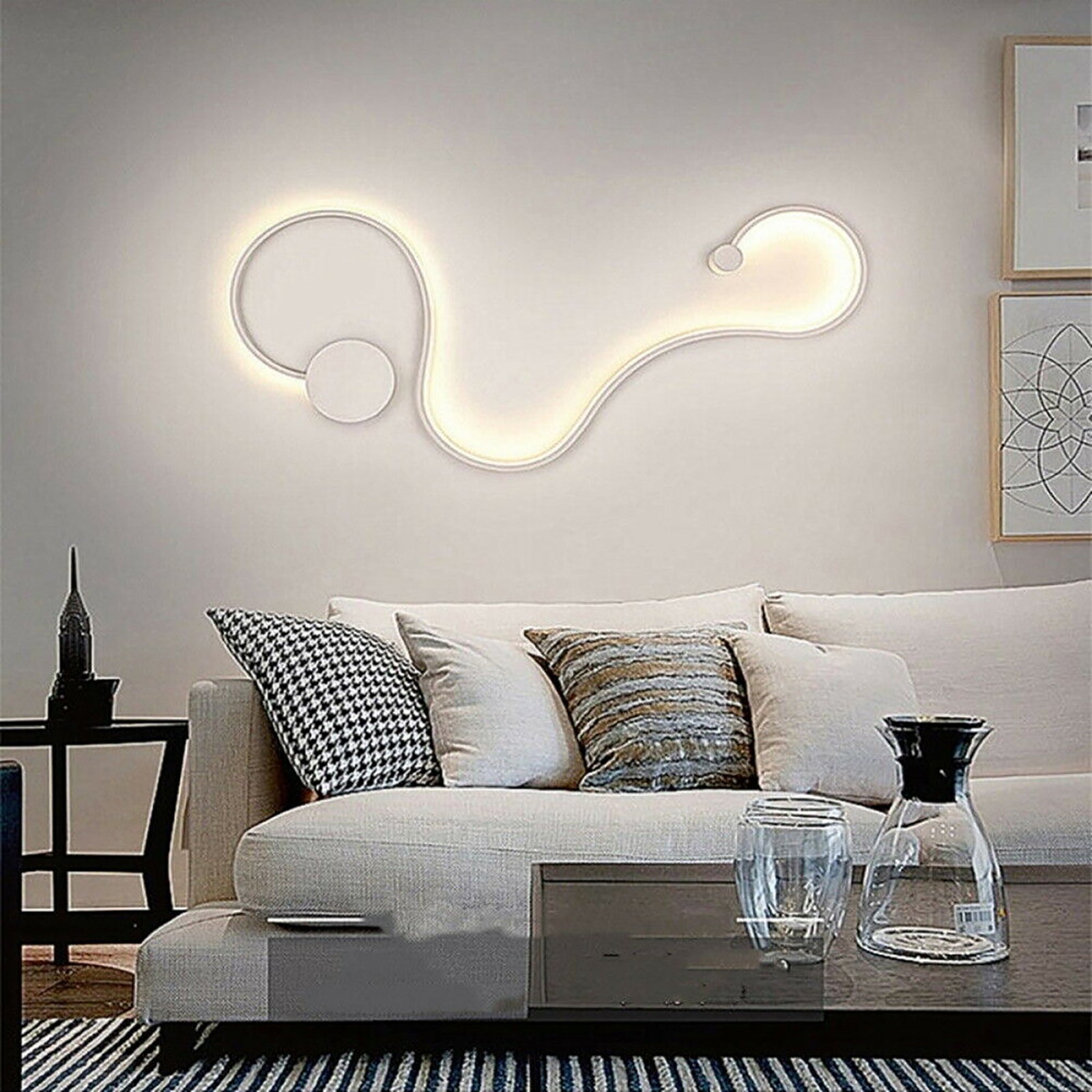 Applique murale LED 20W CCT 3 étapes de 3000K à 6500K, lampe serpent ...