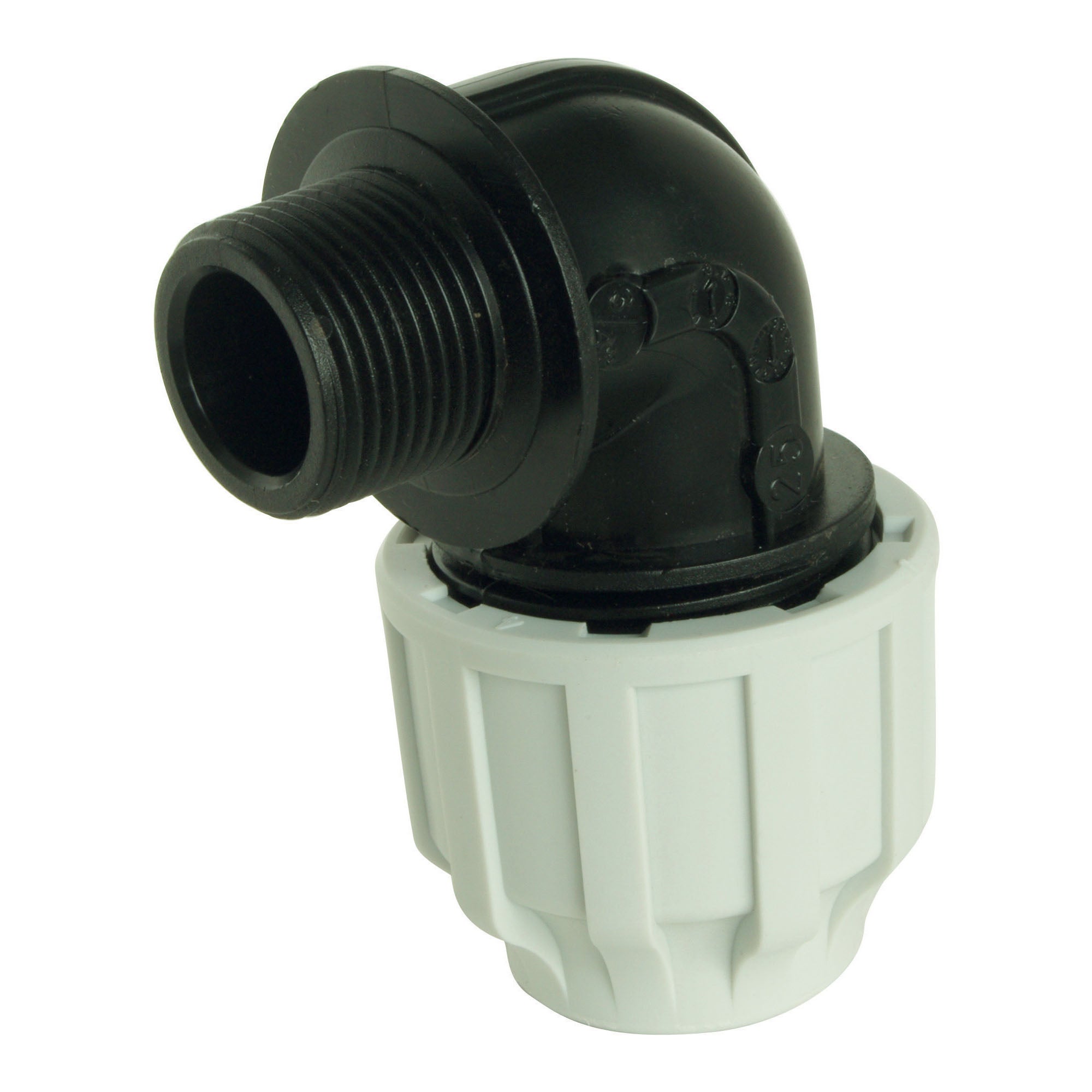 Raccord plastique coudé pour tube PE Ø32 mm - Mâle 1 | Leroy Merlin