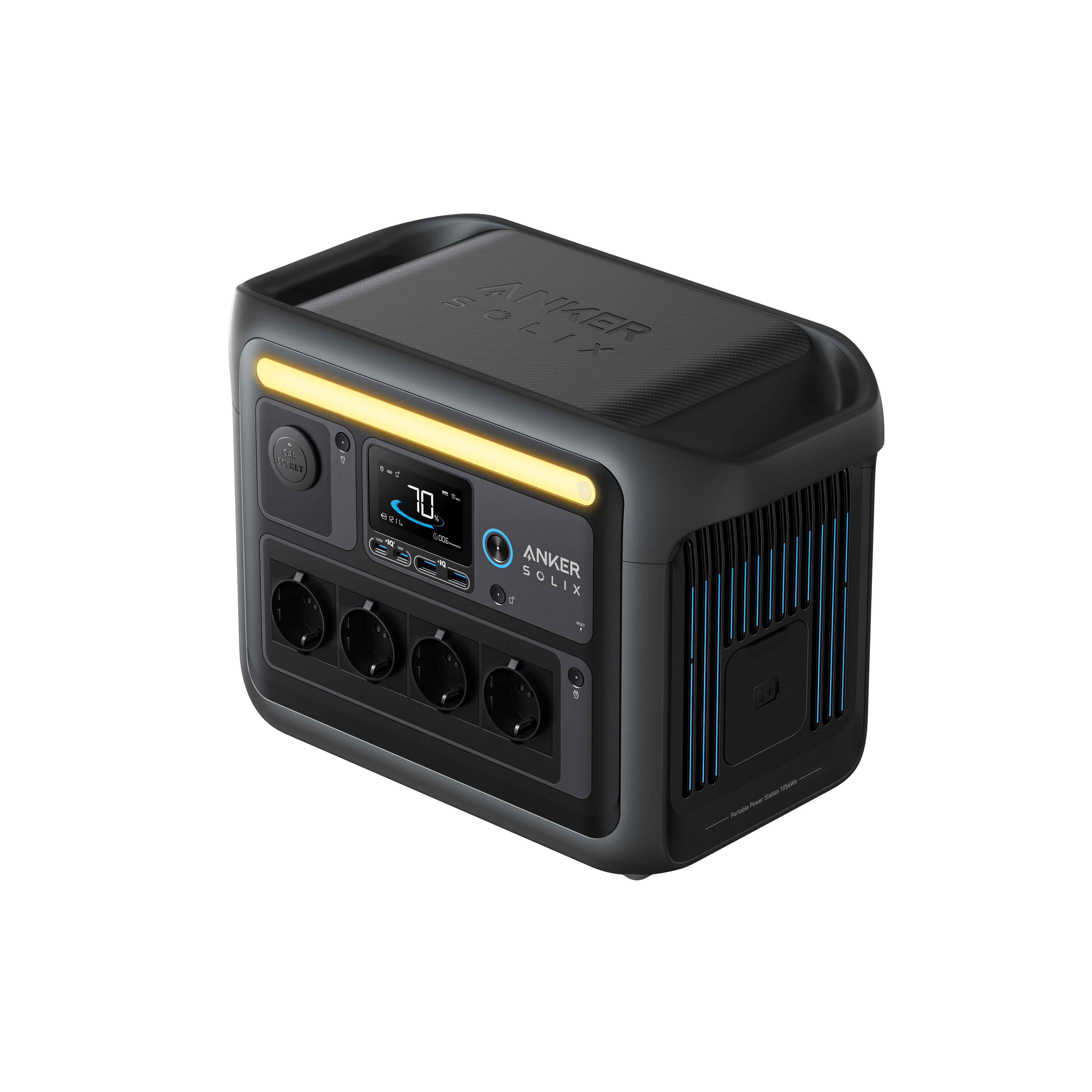 Anker SOLIX C1000X Estación Portátil - 1056Wh, Generador Solar 4x1800W ...