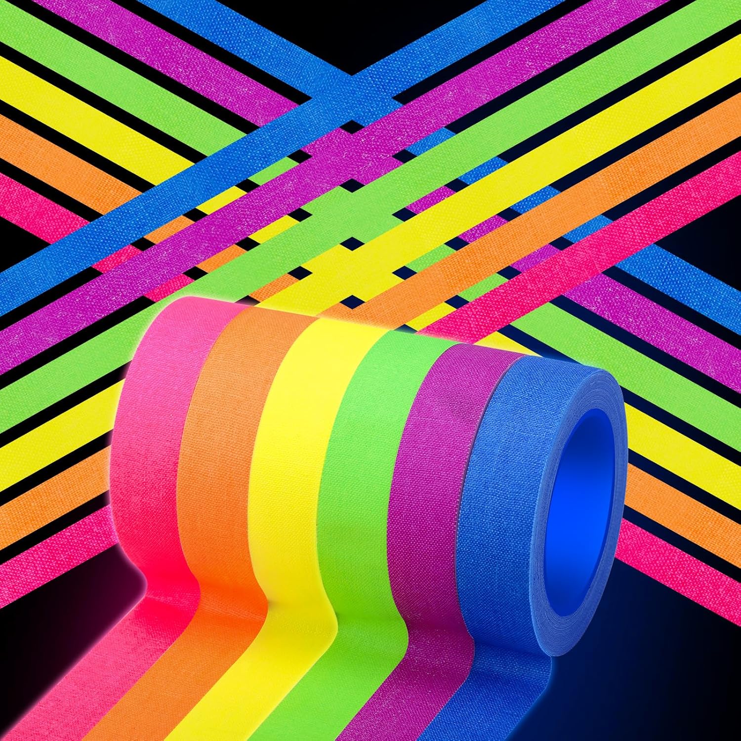 Rollos de cinta adhesiva fluorescente UV, cinta fluorescente de 5 m x ...