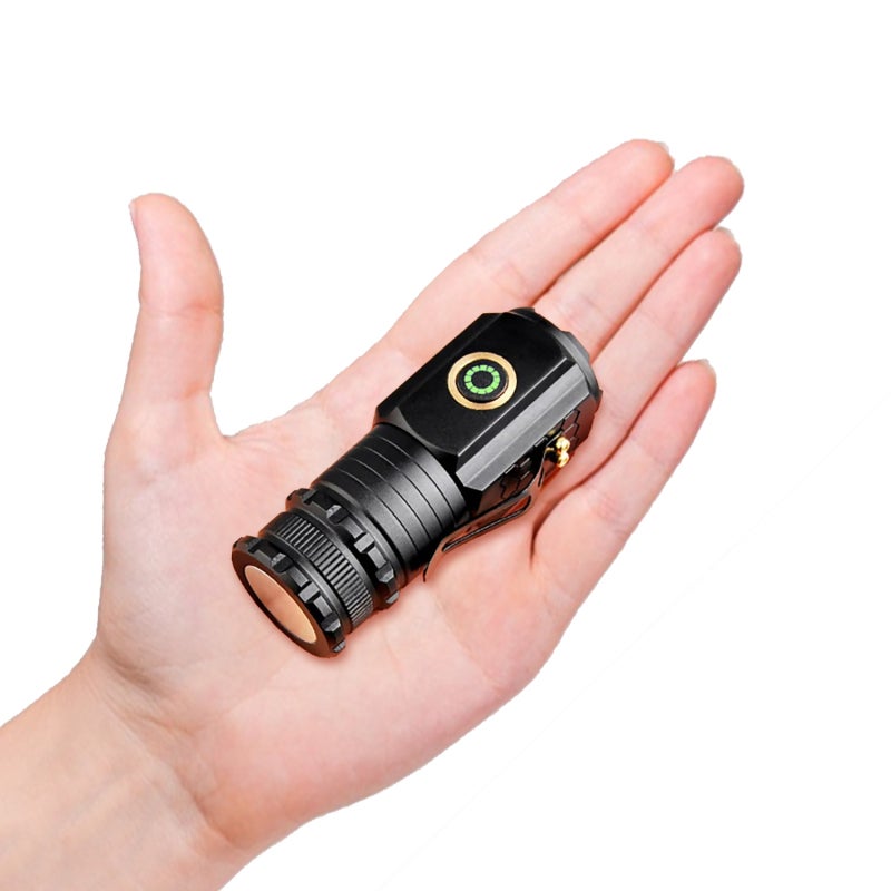 Mini lampe torche LED puissante, torche de poche en aluminium super ...