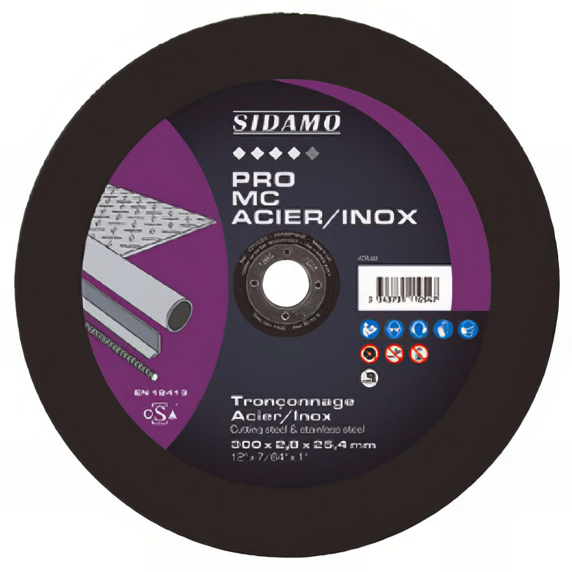 10 disques à tronçonner PRO MC ACIER INOX D. 350 x 3 x Al. 25,4 mm ...