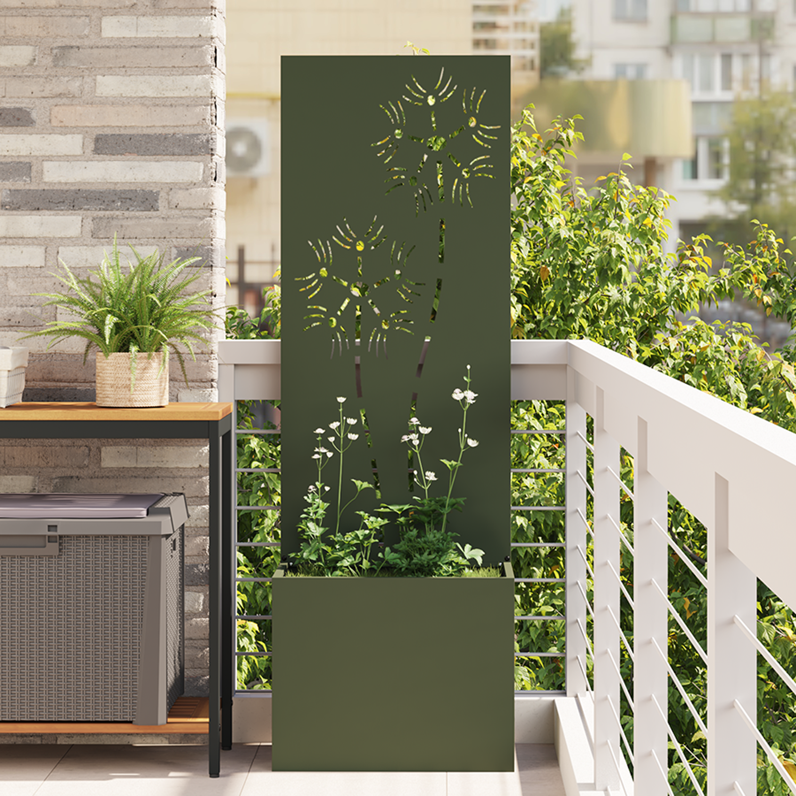 Écran de confidentialité de jardin Vert olive 50 x 140 cm vidaXL ...