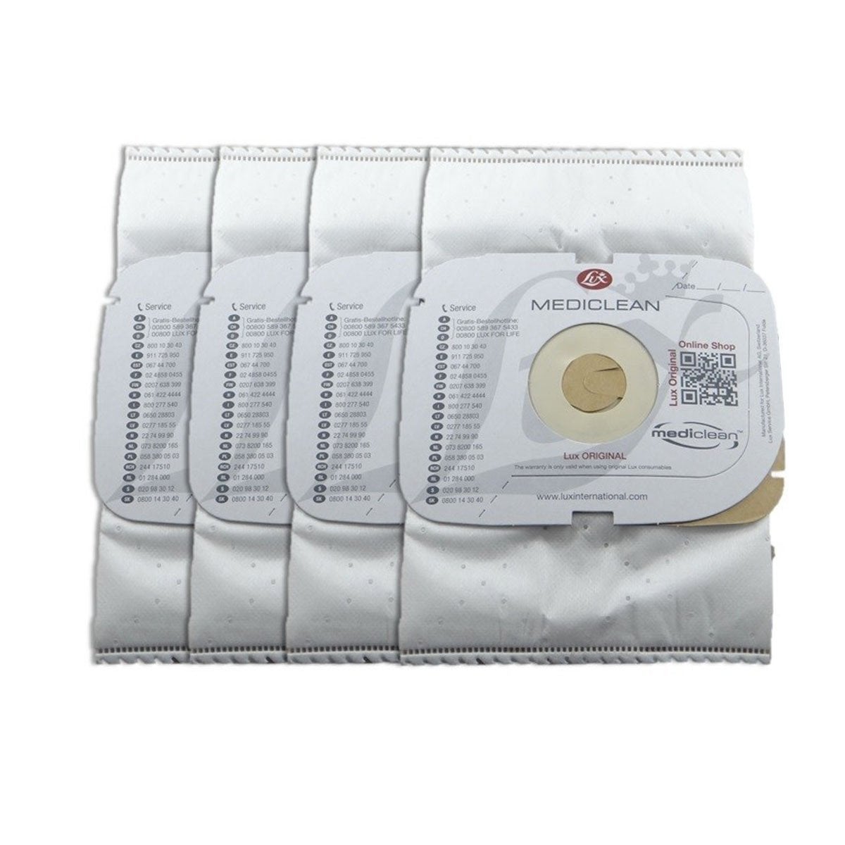 SOS Accessoire Lot de 4 sacs pour Aspirateur LUX 101001 101001 101001 ...