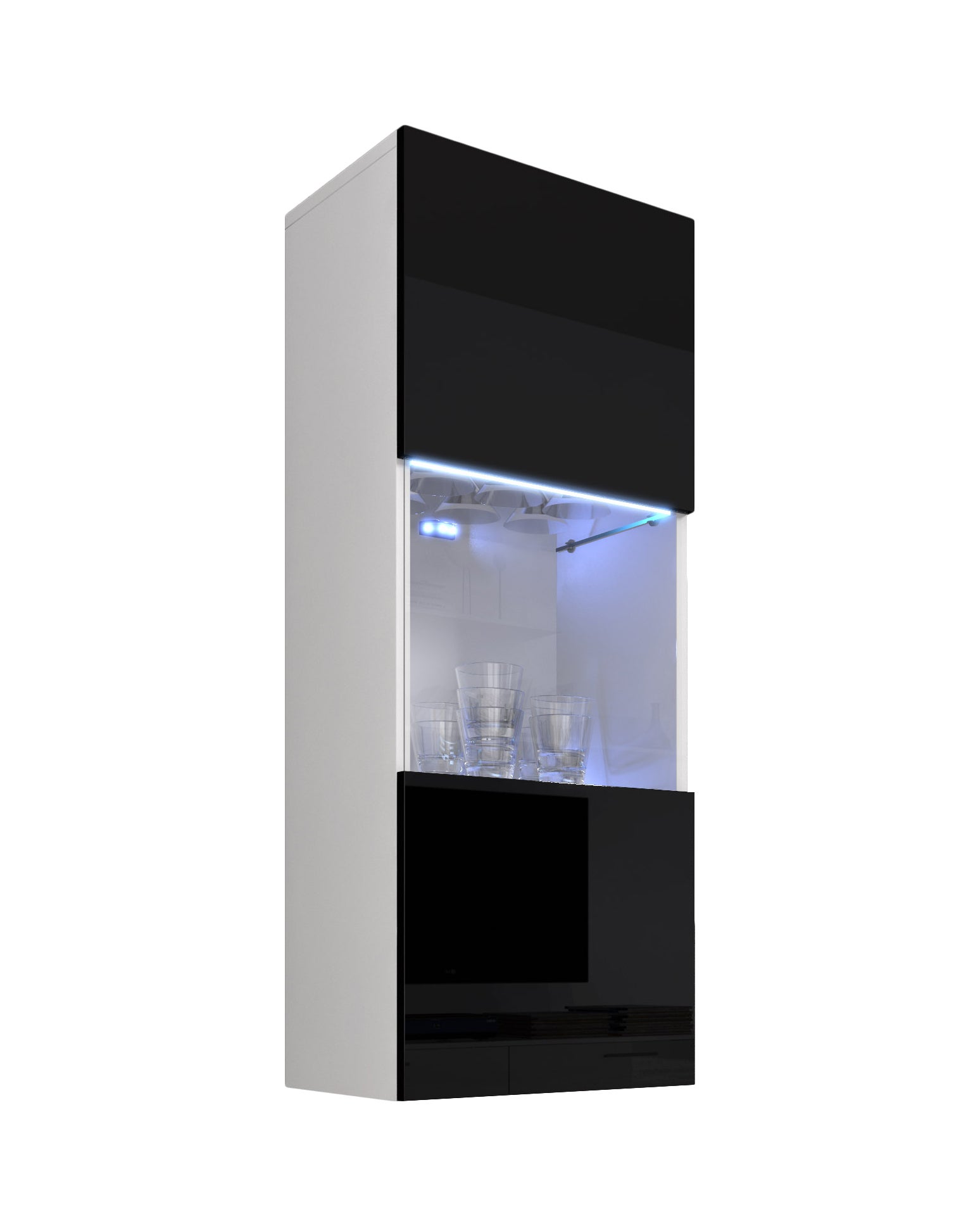 Vitrina colgante con LED | Armario | Mueble de Salón | Vitrina de pared ...