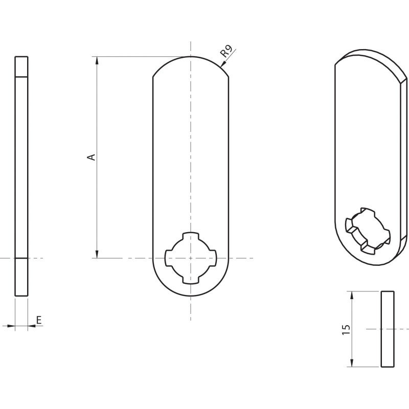 Came plate 4929 06 droite RONIS 72685 | Leroy Merlin