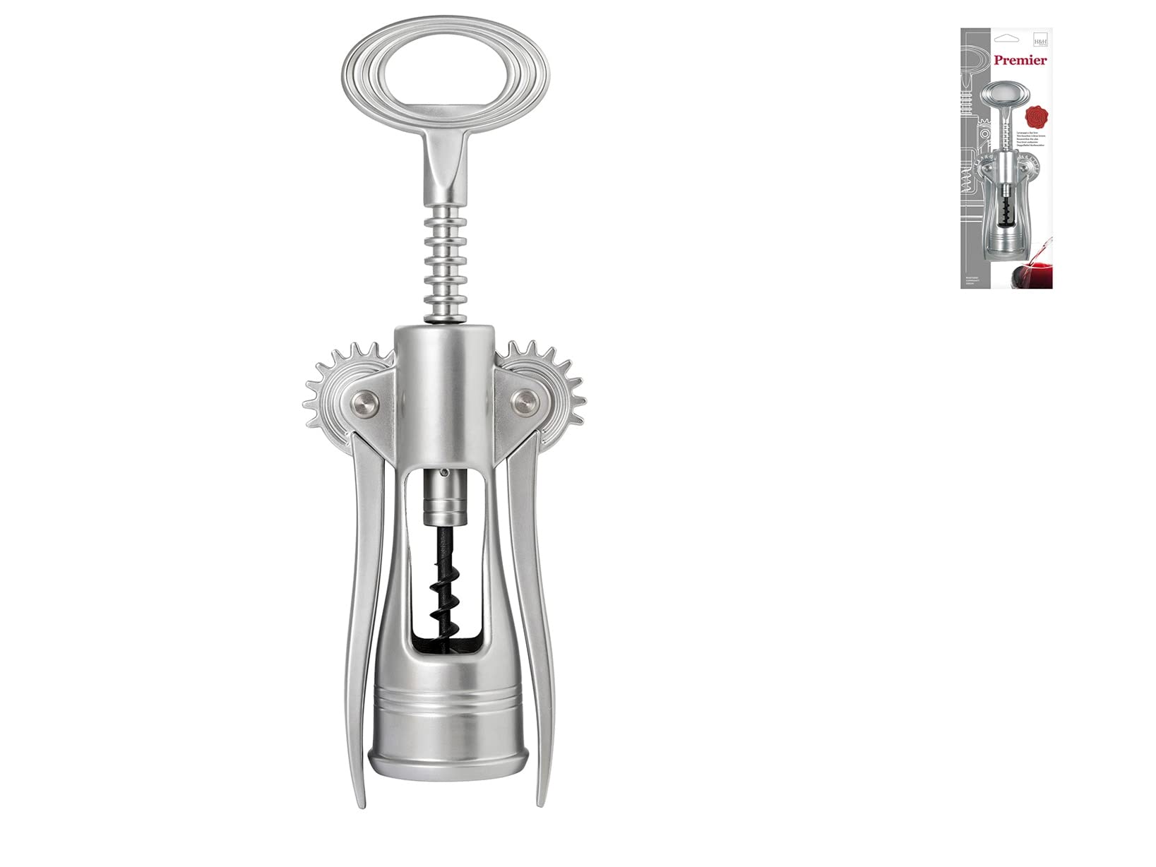 Sacacorchos de doble palanca satinado H&H | Leroy Merlin