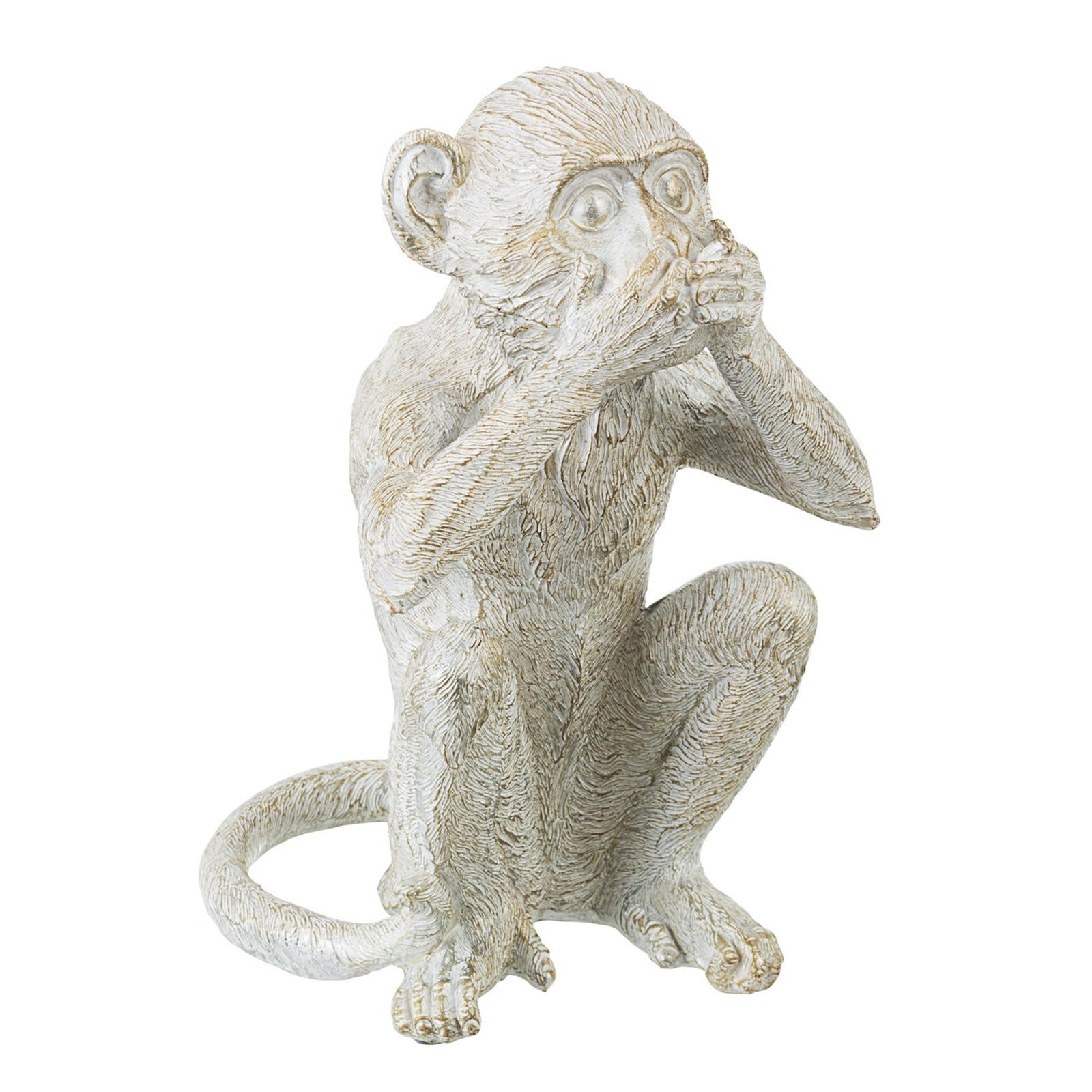 Decorspace Figurine décorative de jardin et de terrasse Singe blanc h ...