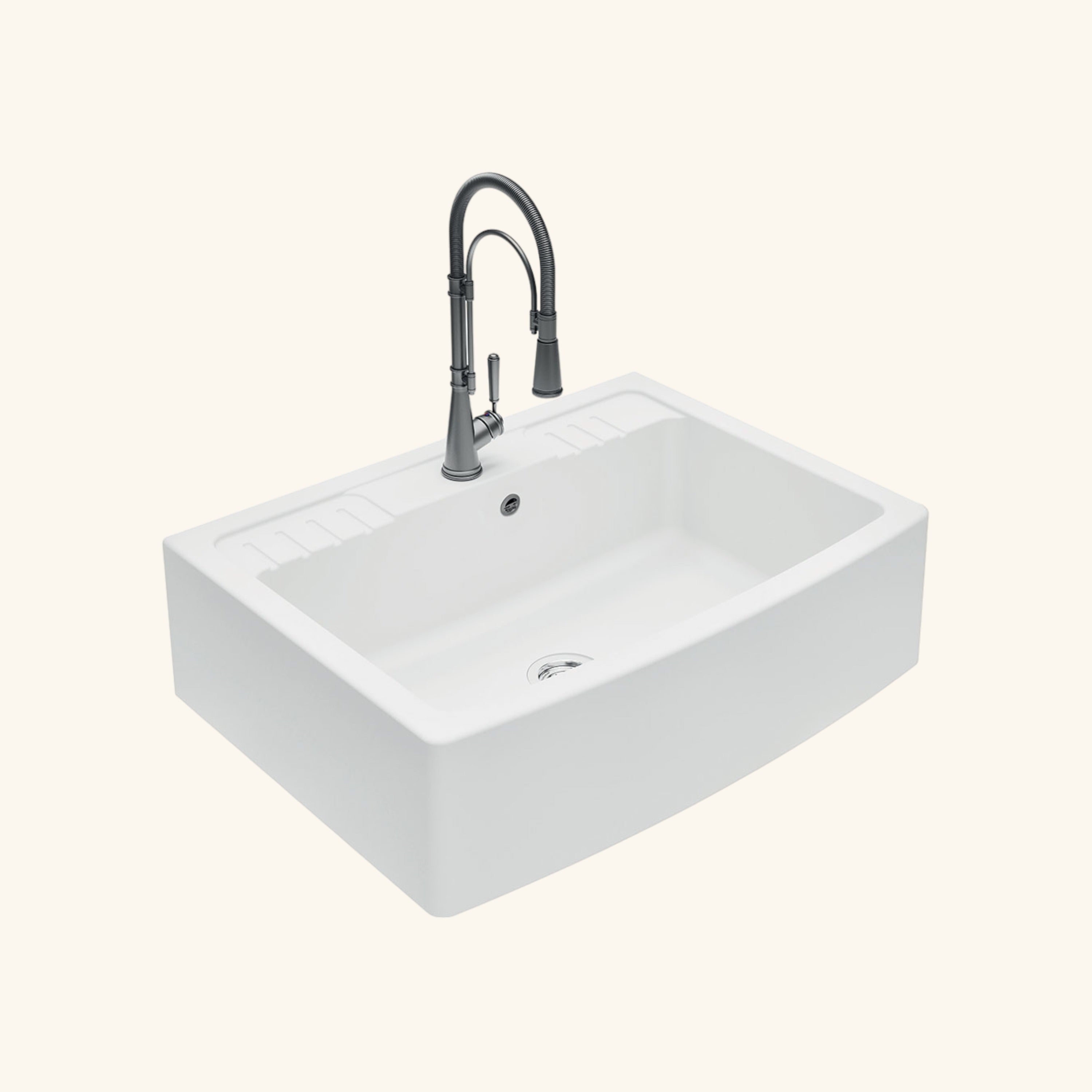 Évier timbre d'office granit blanc FOCA 1 bac | Leroy Merlin