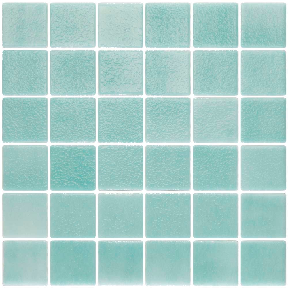 Gresite Azul Niebla Menta Brillo 5x5 cm (m2) | Leroy Merlin