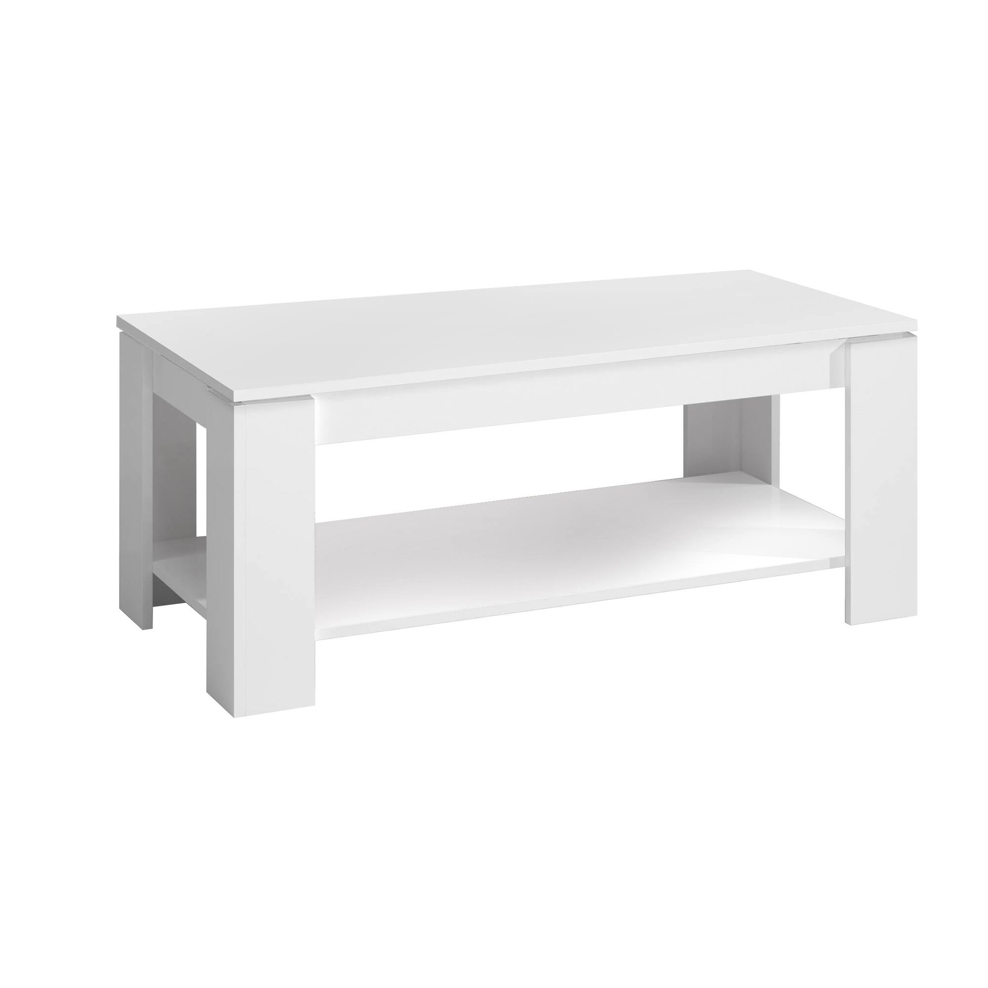 Table basse Aeolus, Table basse avec étagère élévatrice, Table basse de ...