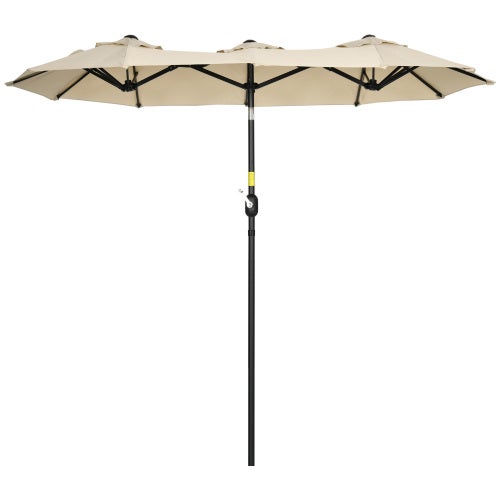 Parasol de Jardin 285x147cm avec Angle Réglable, Parasol Double avec ...