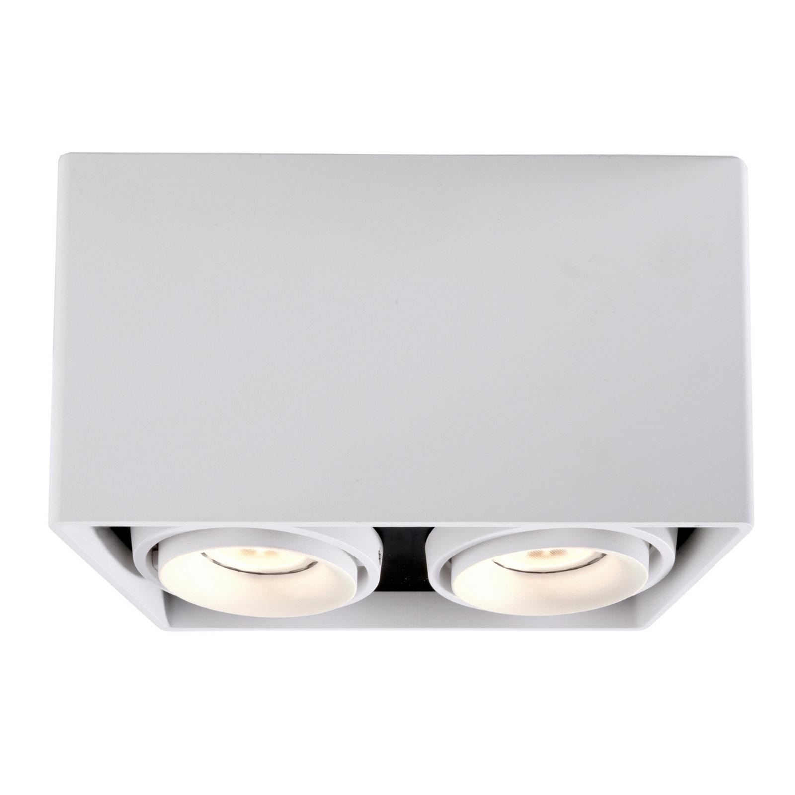 MONA II Foco de techo lámpara de techo rectangular doble GU10 LED luz ajustable baño tienda ...