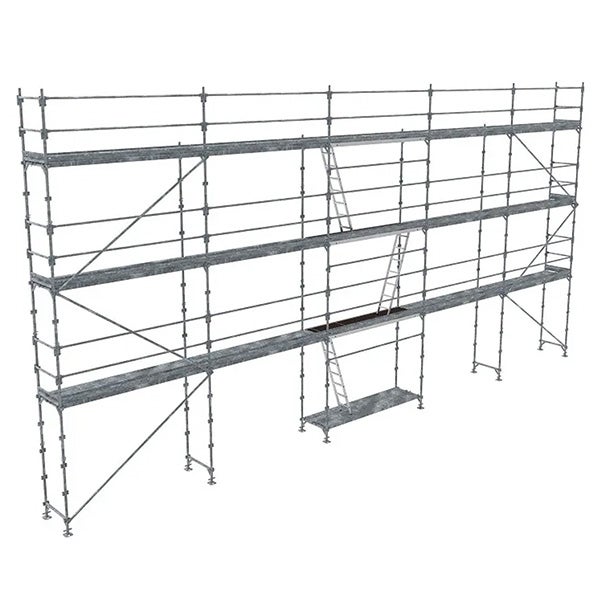 Echafaudage fixe de façade 128m² - Structure + Plancher + Plinthes ...