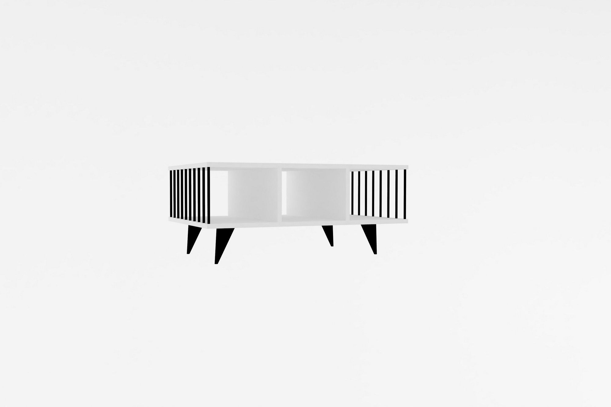 Table basse Rodas 90x60cm Blanc et Noir | Leroy Merlin