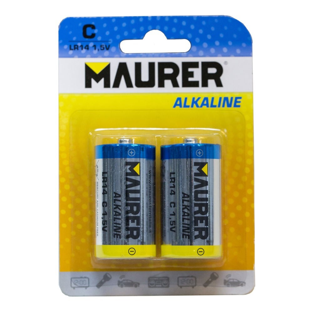 Pila Maurer Alcalina C / LR14 (Blister 2 piezas) | Leroy Merlin
