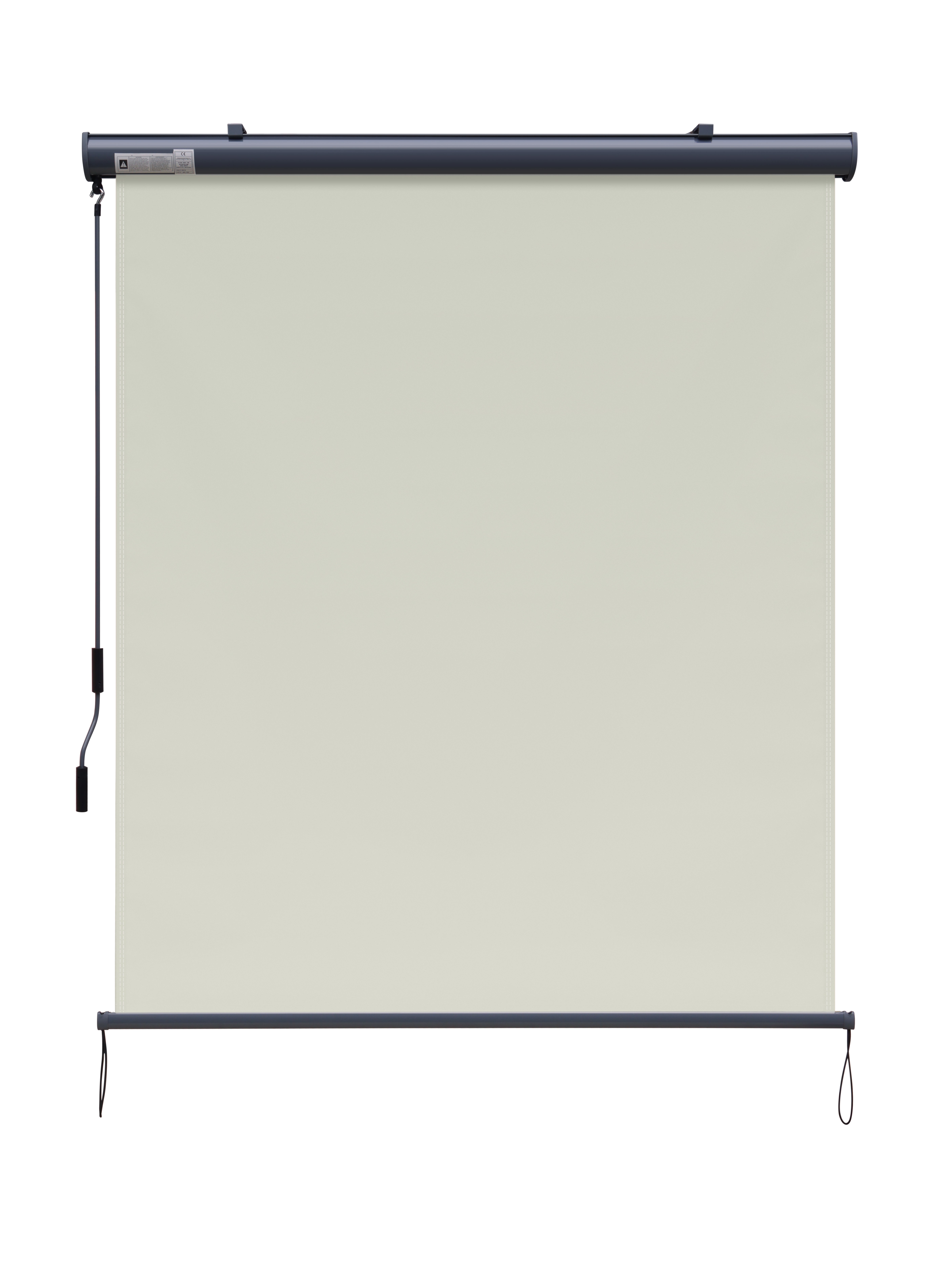 Store vertical extérieur avec coffre 2,5 × 1,4 m beige – manivelle ...