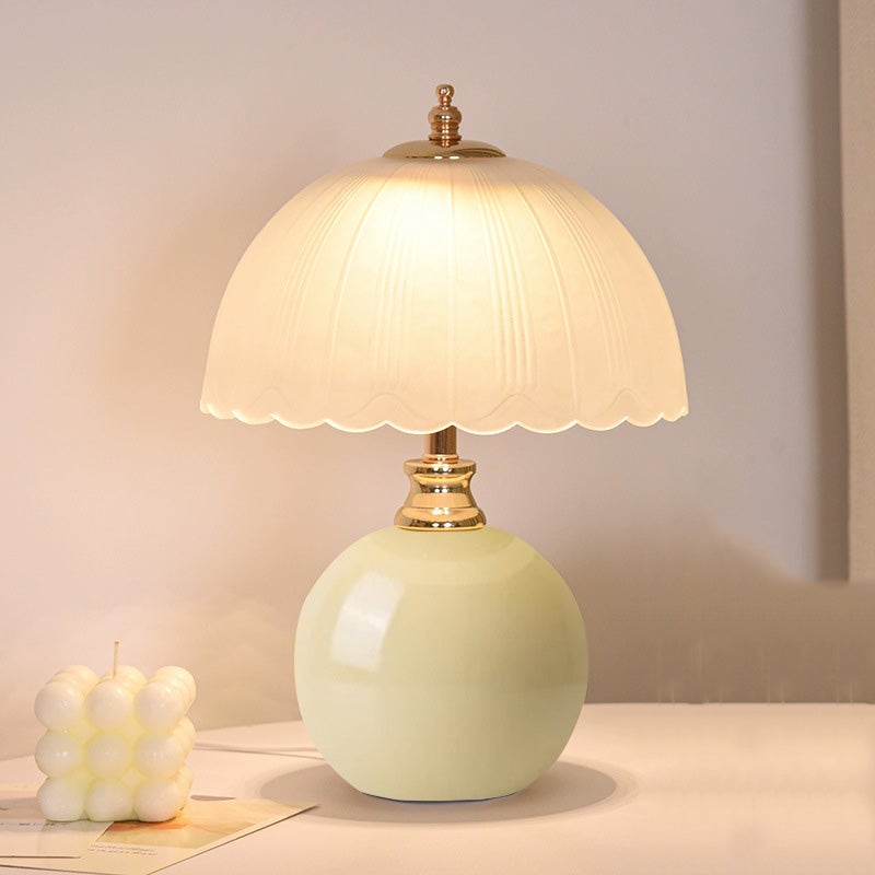 Veilleuse de chevet de chambre, lampe de table d'ambiance, verte, prise ...