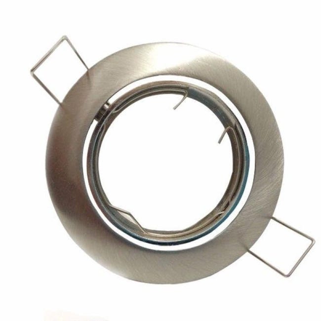 Support Spot Encastrable Gu10 Led Orientable Rond Inox Silamp Bricoman