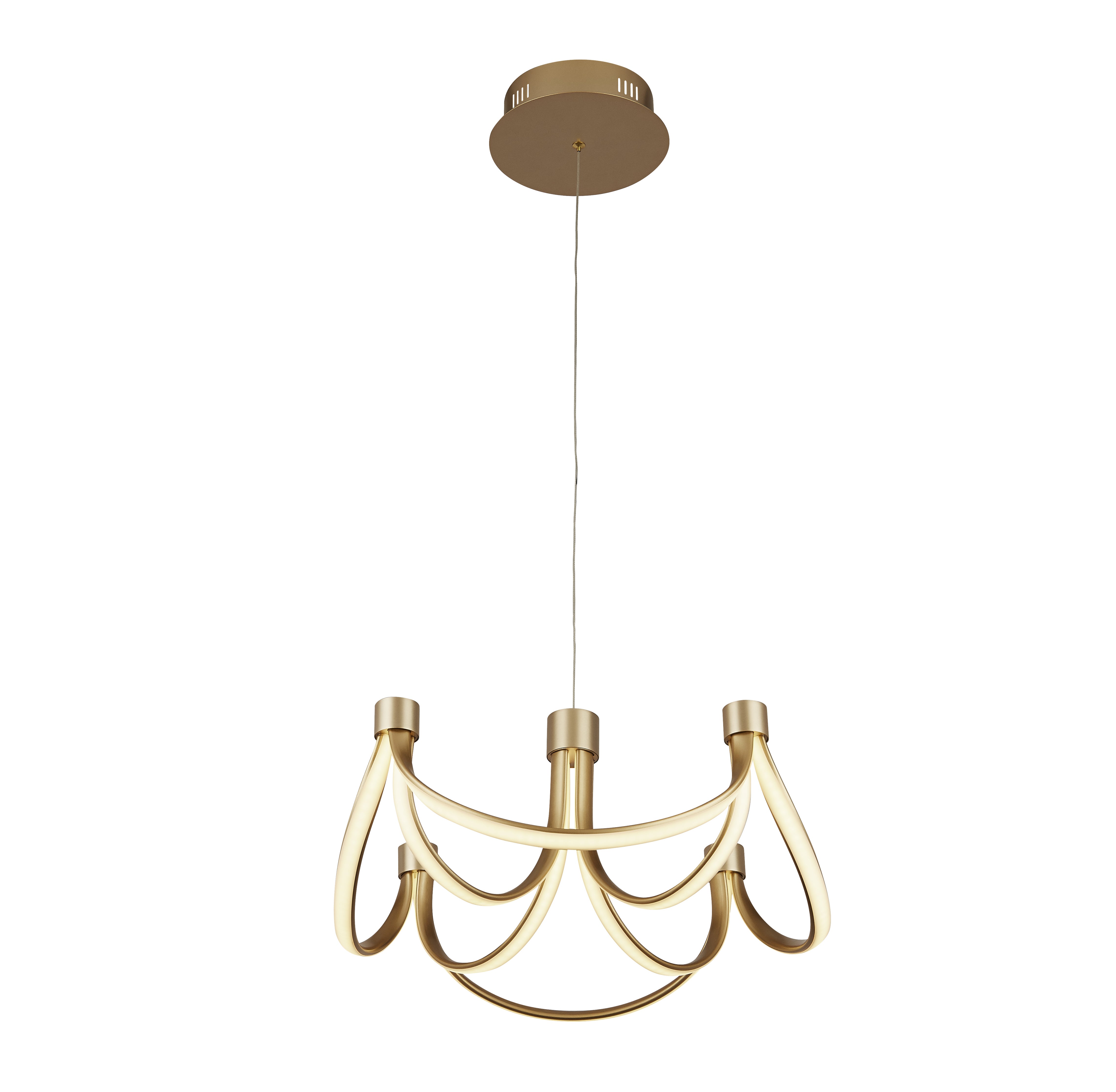 SIGNATURE 8 bras suspension Led convertible en plafonnier doré 42w 2130 ...