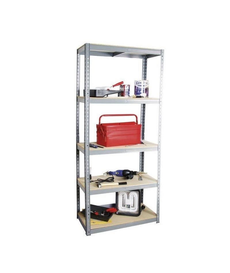Cogex 62343 - Scaffale in metallo e legno, 5 ripiani | Leroy Merlin