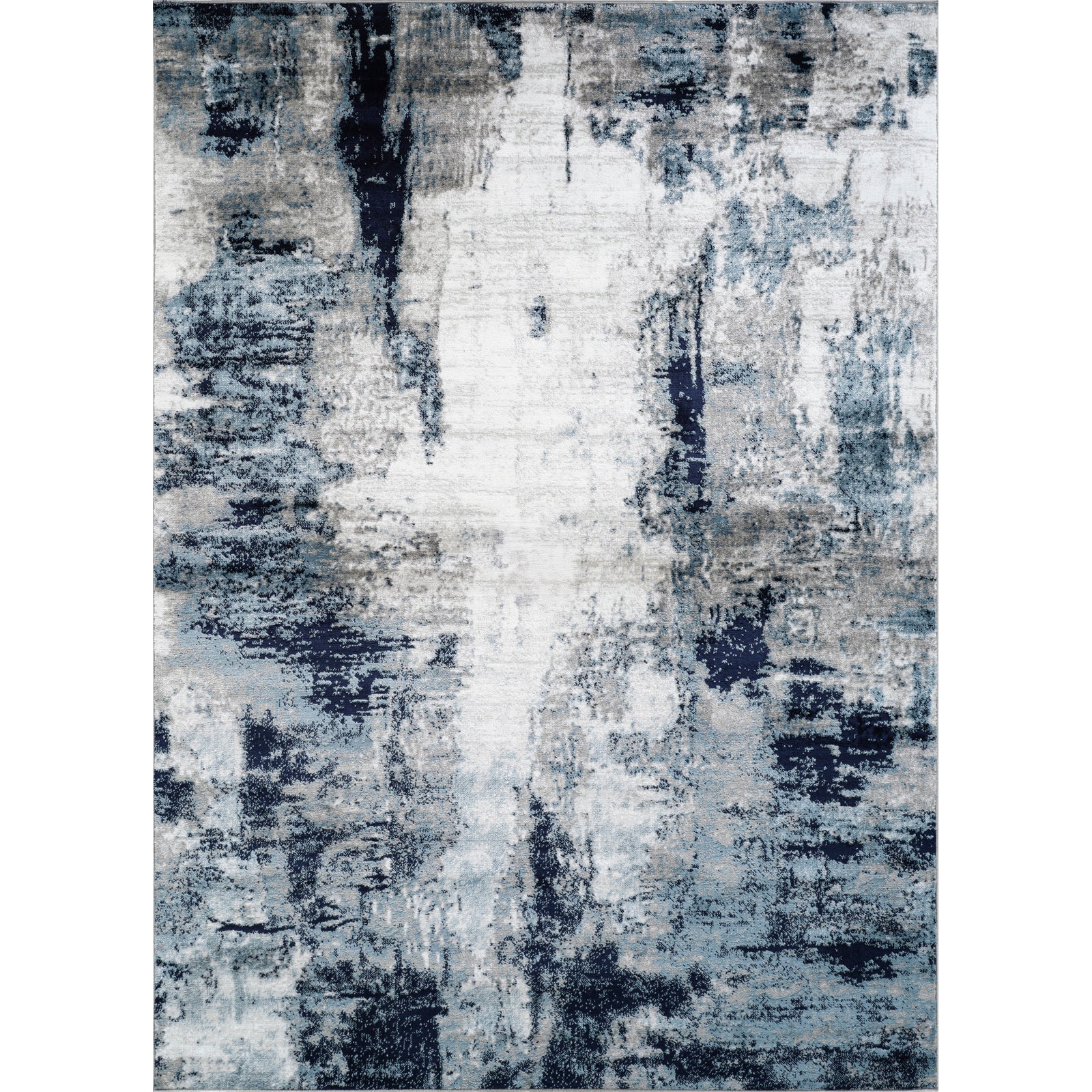 LIVABLISS Tapis Abstrait Moderne Bleu/Blanc/Gris 200x275 | Leroy Merlin