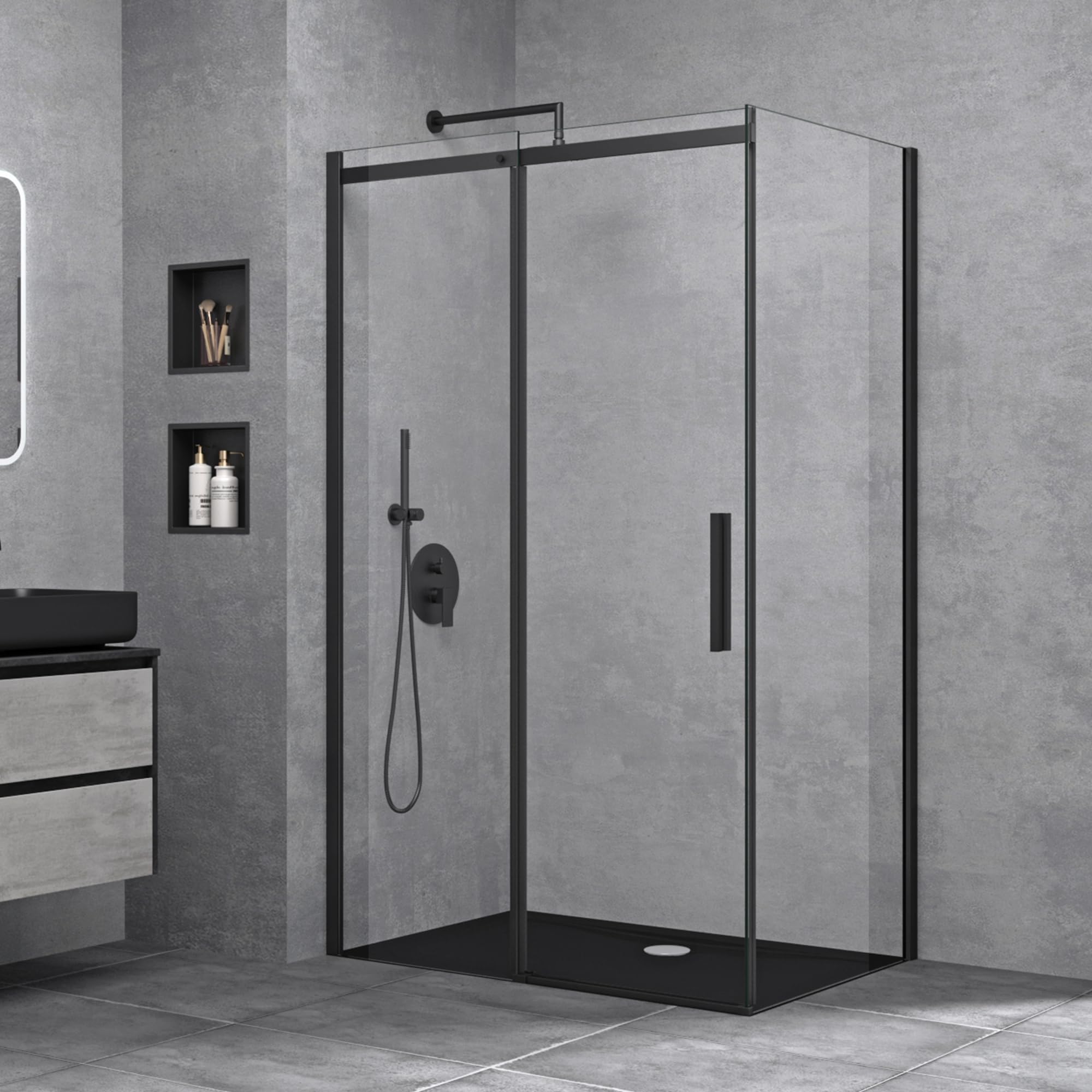 Doporro Cabine de Douche Transparent 90x100cm Paroi de Douche ...