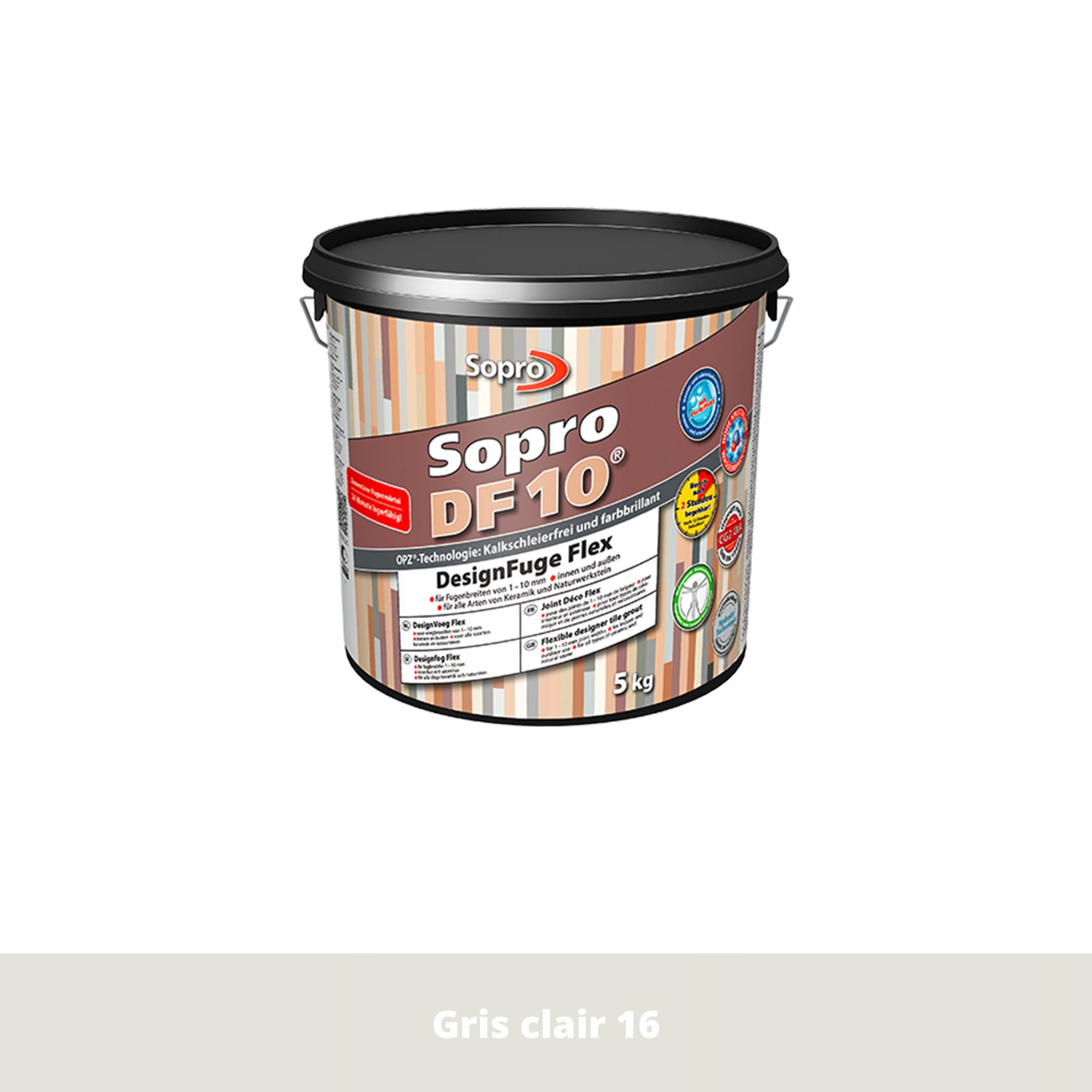 Joint ciment flexible 1 à 10 mm - Sopro DF 10 - Gris clair 16 (5 kg ...