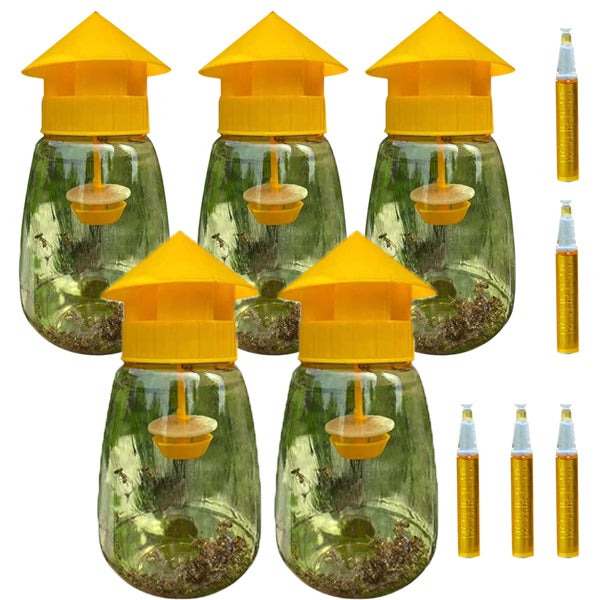 5 Pièces Piège à Mouches Réutilisable - Attrape-Insectes Volants par ...