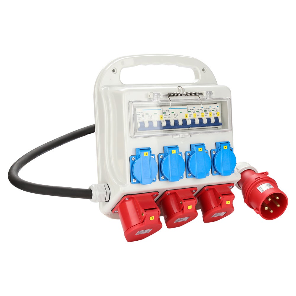 Distribuidor del distribuidor actual para el sitio 2 x CEE 400V / 16A 1 ...