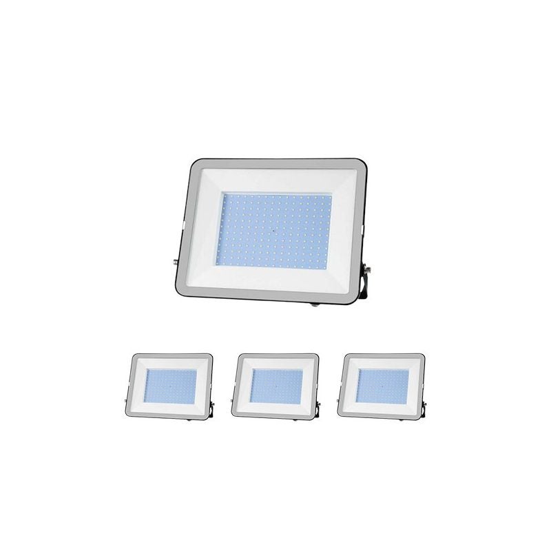 Lot de 4 Projecteurs LED extérieurs 200W IP65 Samsung Chip Noir V-TAC ...