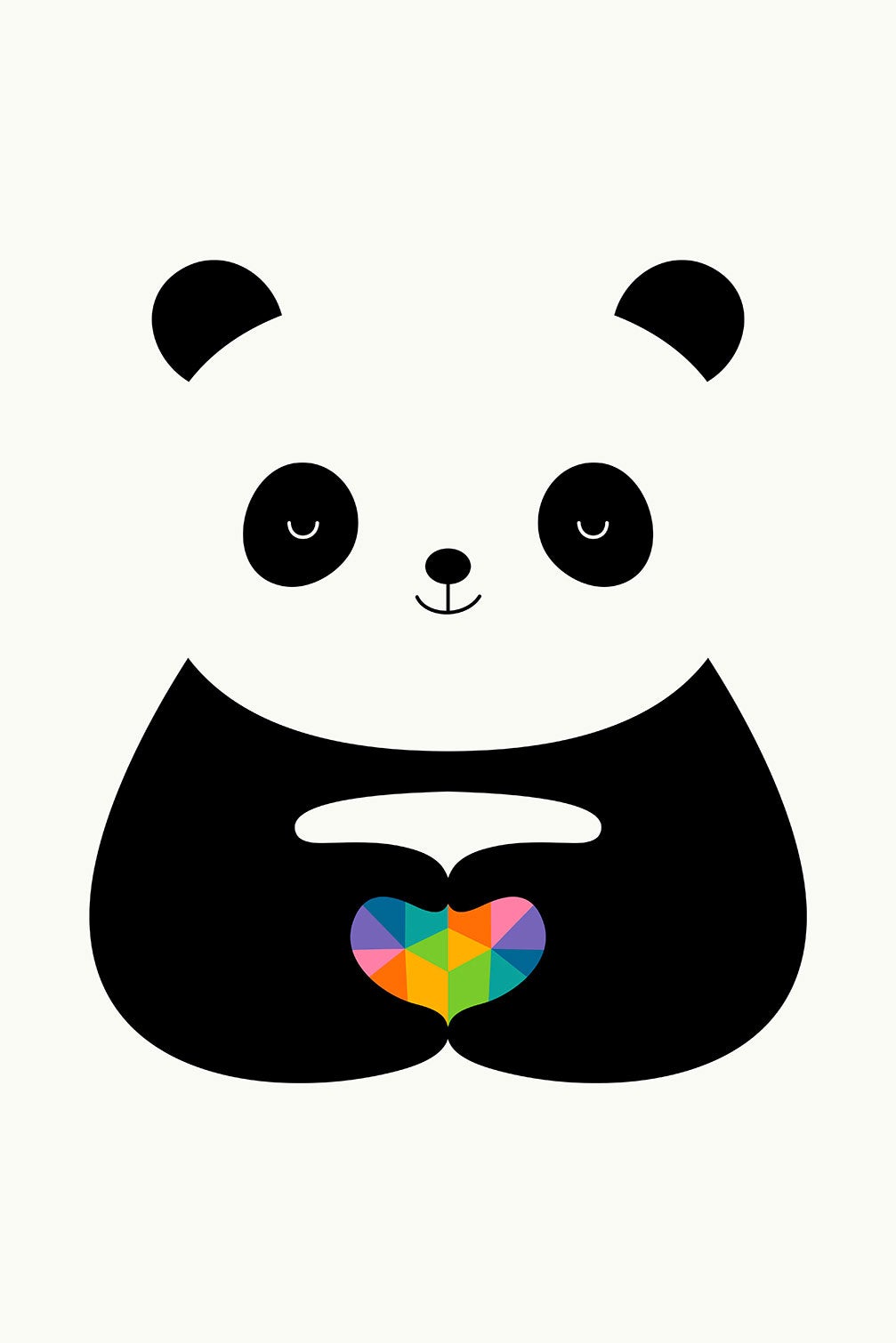 Tableau love panda - 60x90cm | Leroy Merlin