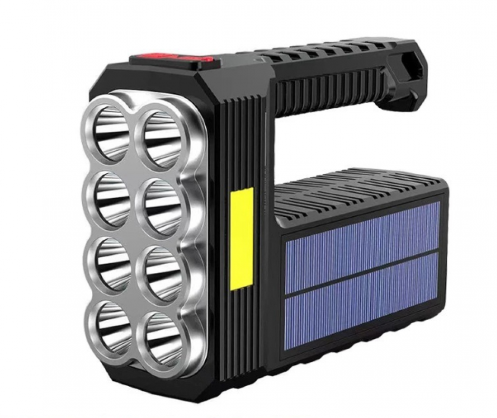 Linterna solar ultrapotente de 8 LED - Linterna portátil recargable ...