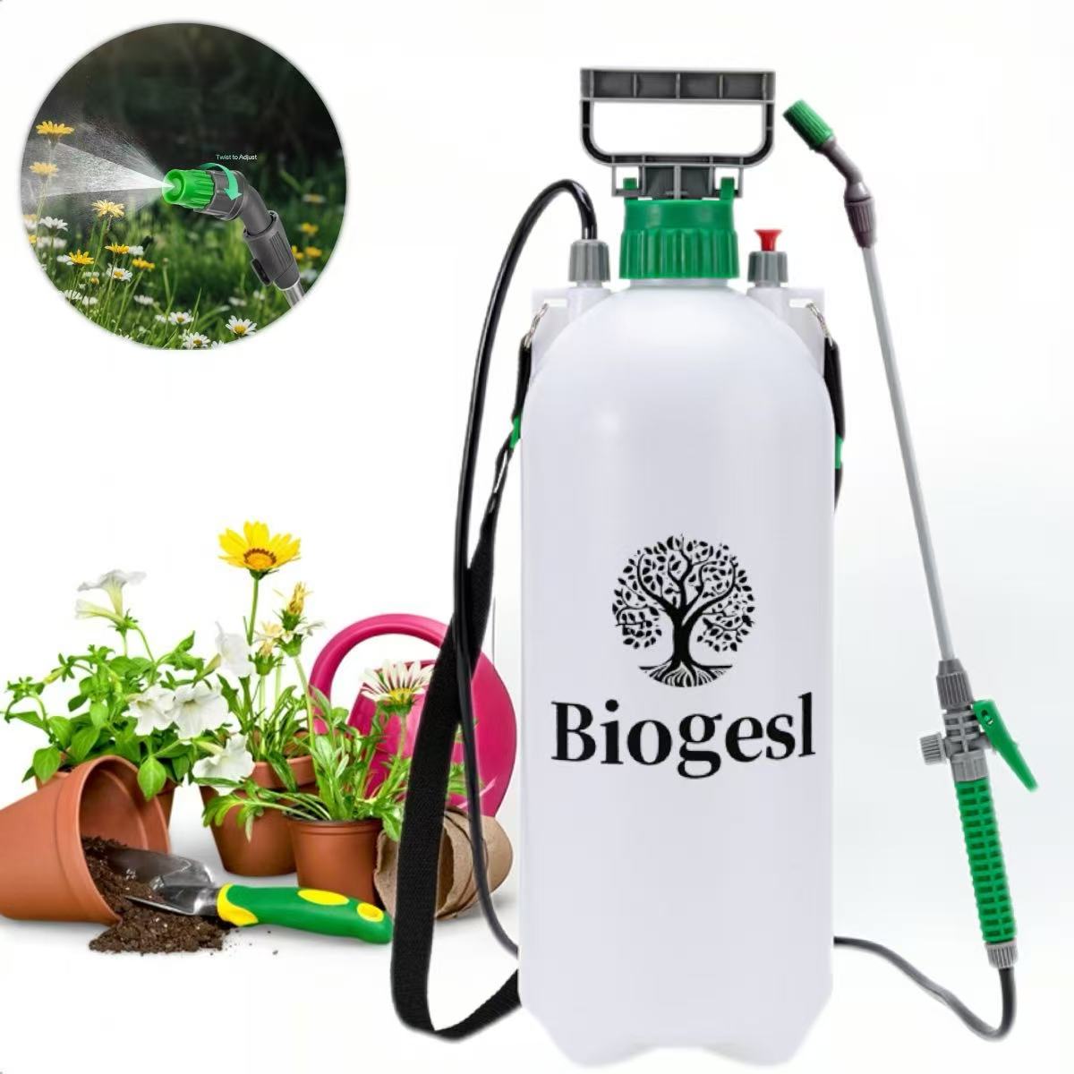 Pulverizador presurizado de 8L, botella de riego para jardín, regadera ...