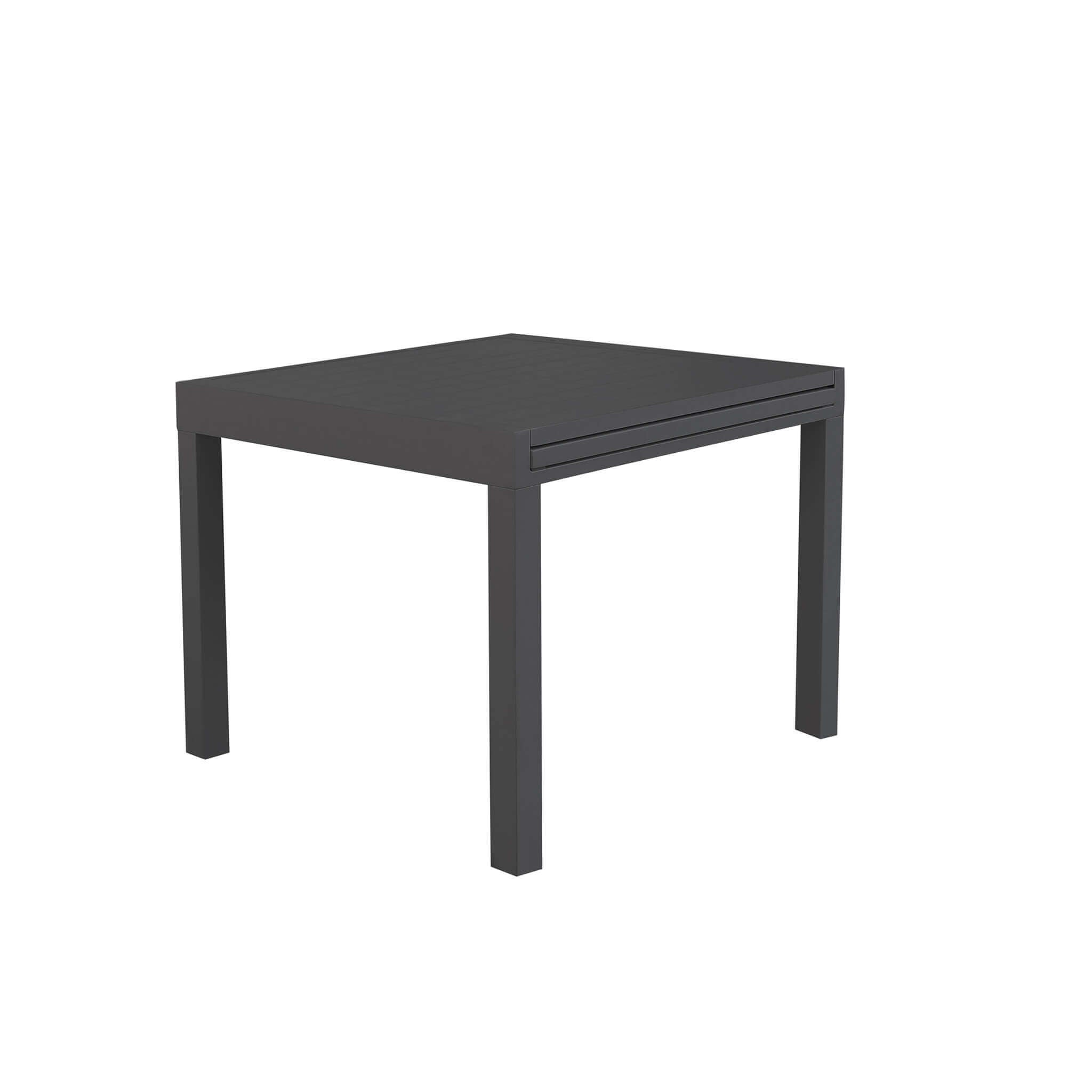 Table de jardin extensible 90/180x90 cm avec structure en aluminium et ...