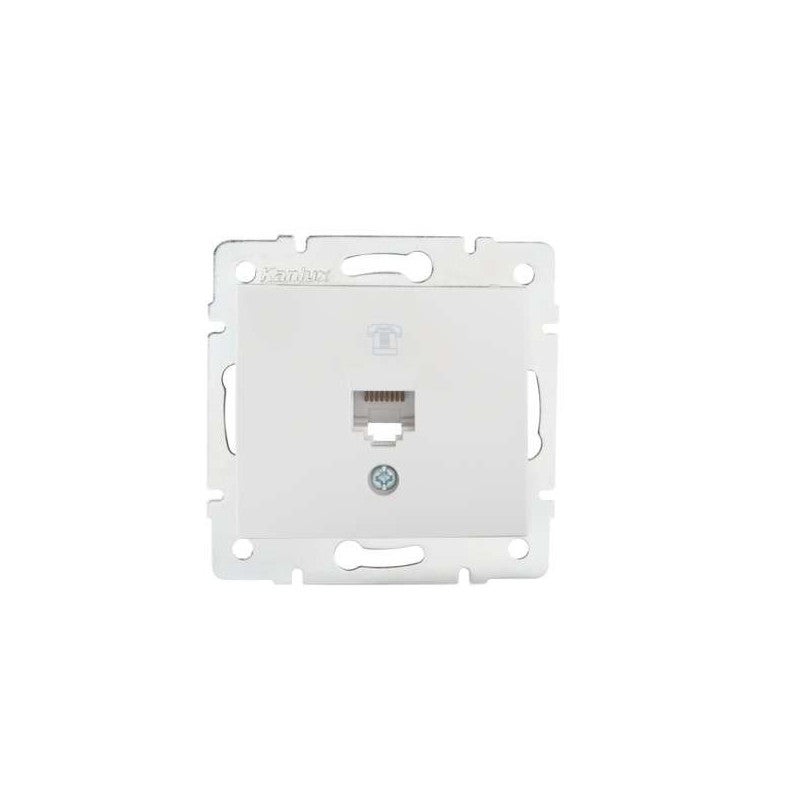 Prise Téléphone RJ11 Encastrable DOMO Blanc | Leroy Merlin
